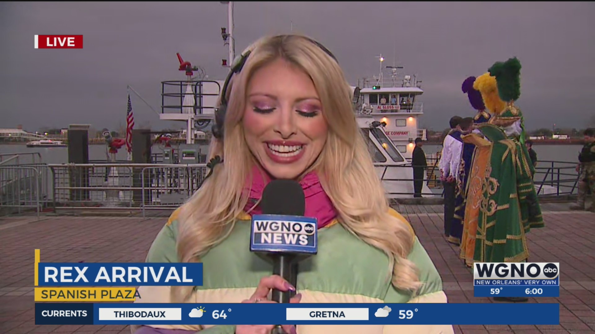 King of Rex arrives at Spanish Plaza – WGNO