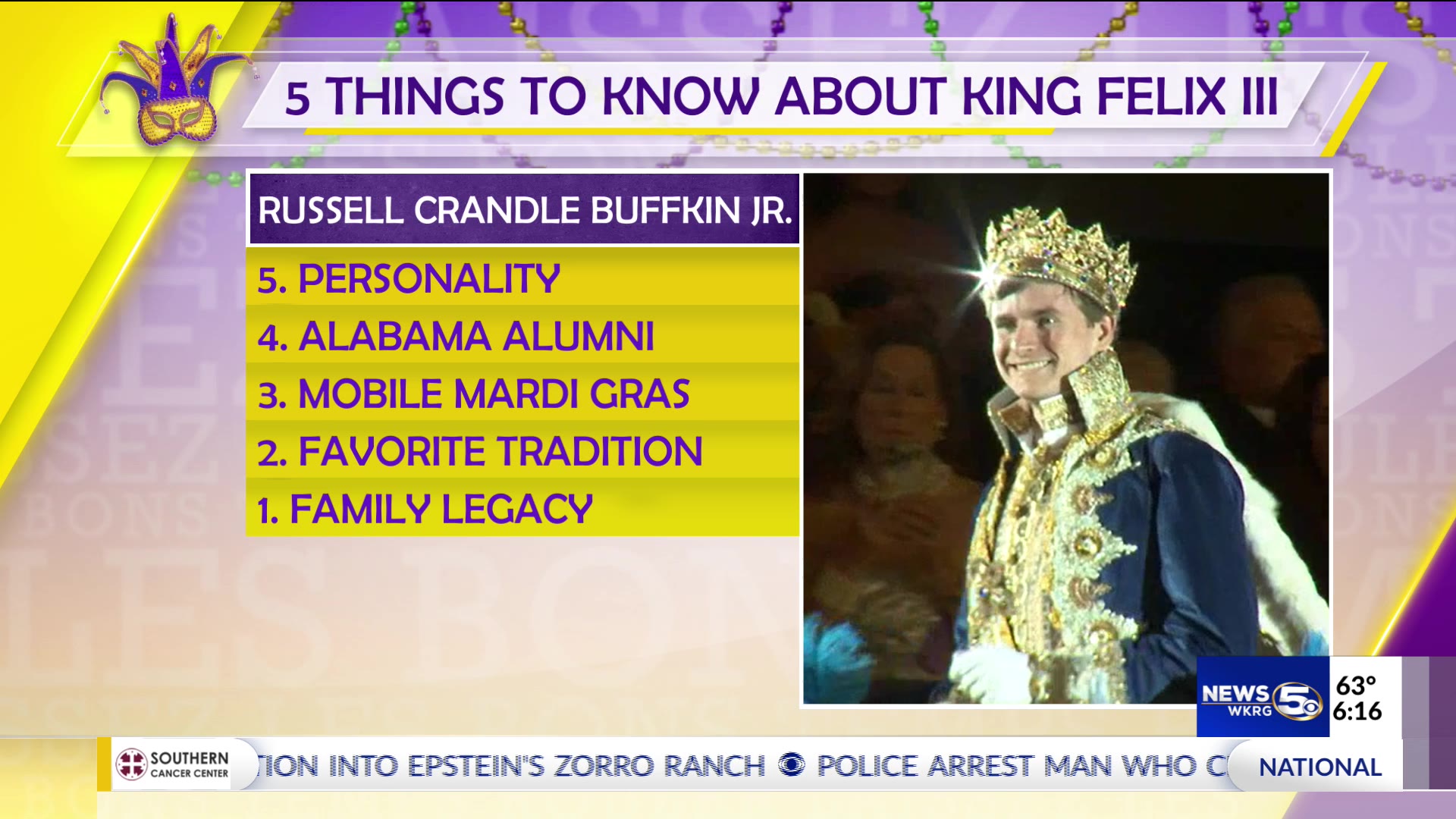 Meet the 2026 Mobile Carnival Association King Felix III: Russell ...