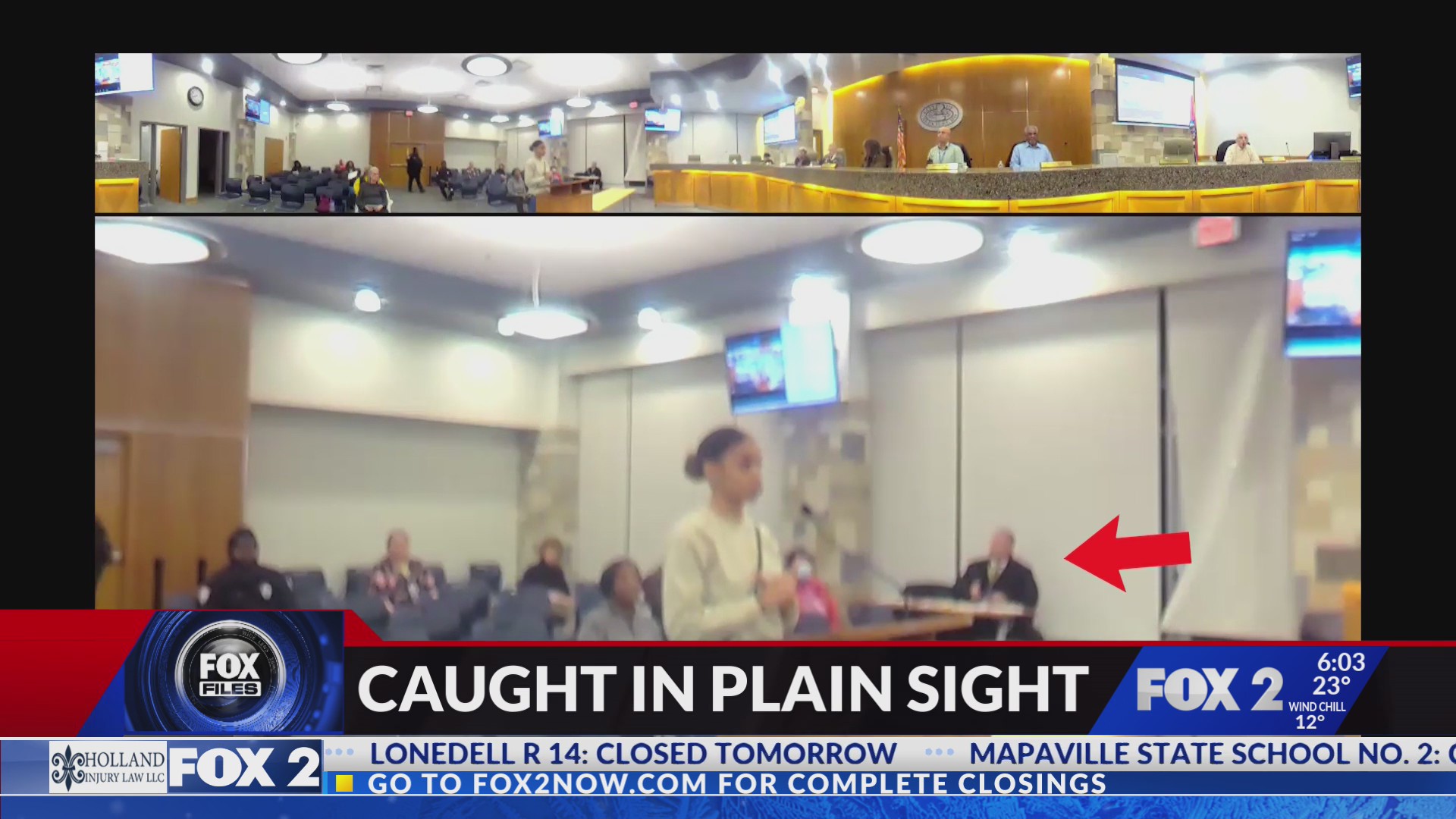 Police recognize wanted woman as she complains at city hall – FOX 2