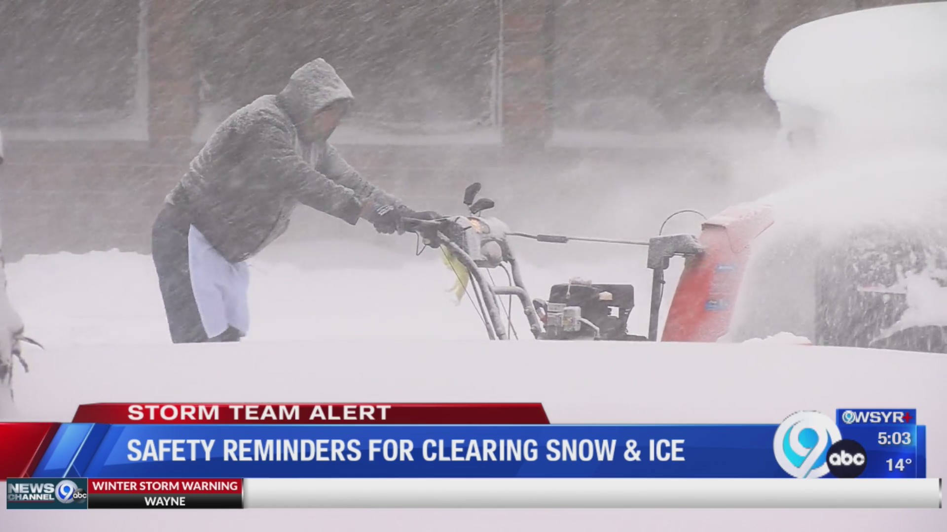 Safety reminders for clearing snow and ice – WSYR