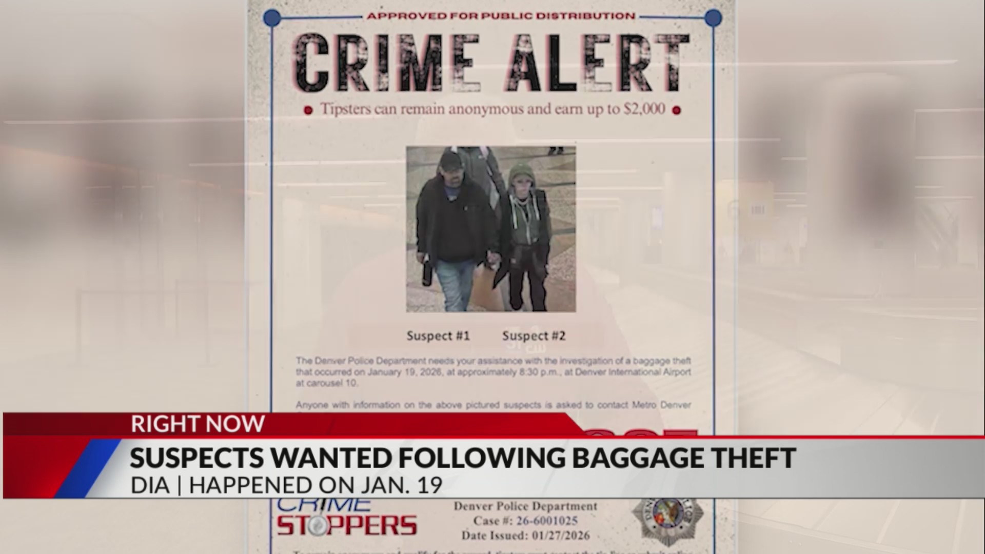 Suspects wanted following baggage theft at DIA – FOX31 Denver