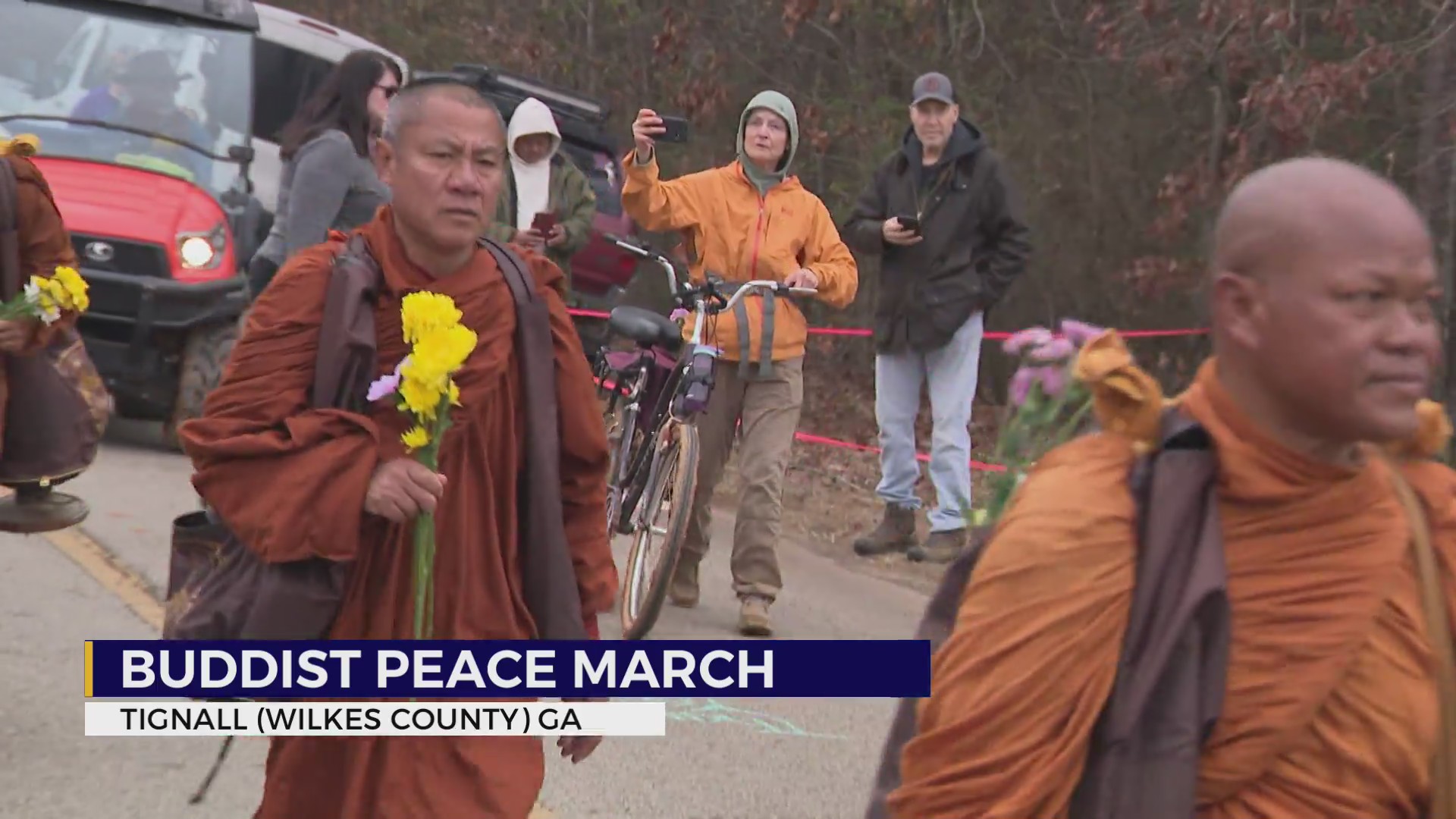 ‘Walk for Peace’ Buddhist Monks pass through CSRA on Monday – WSPA 7NEWS