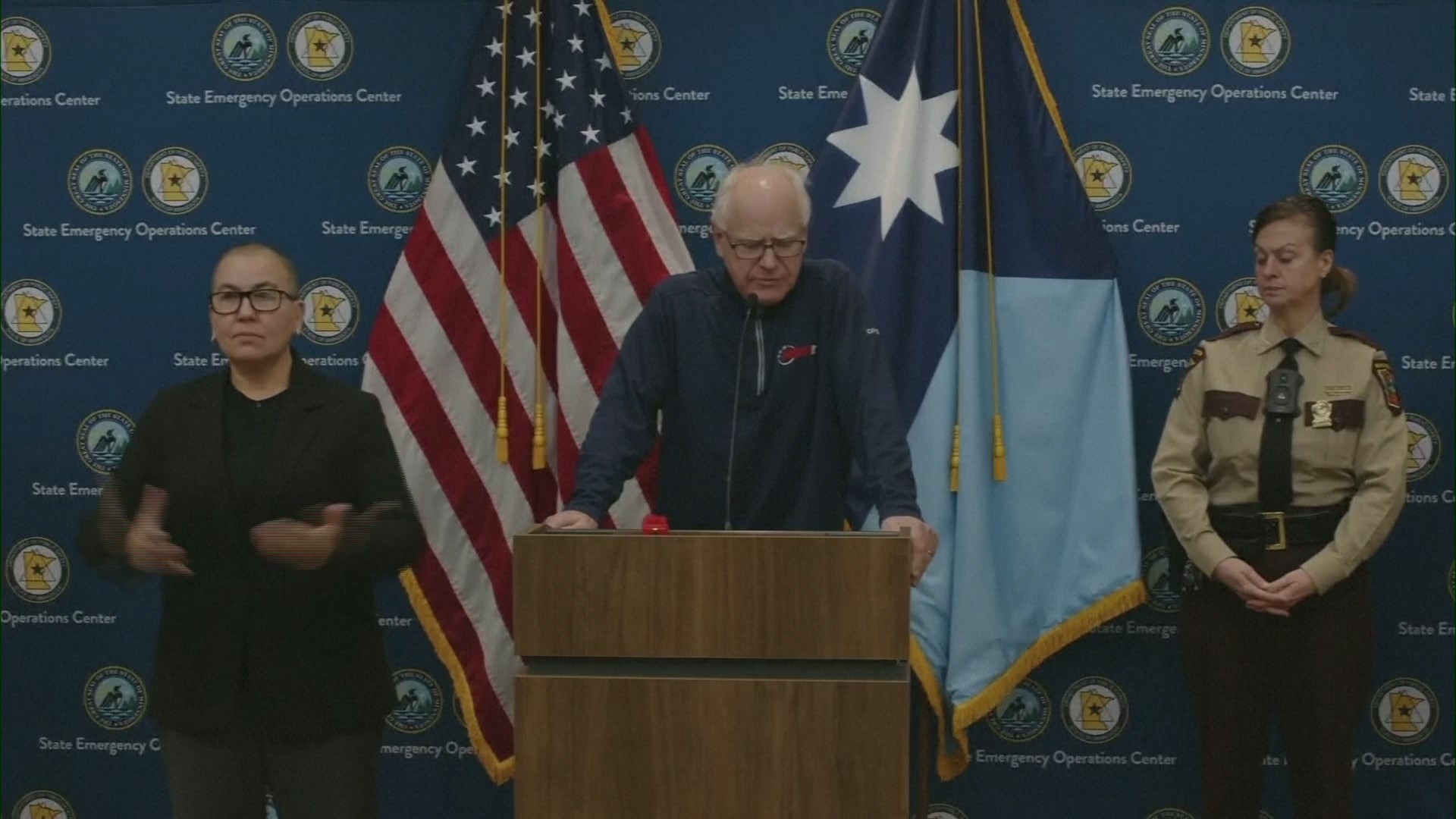 Minn. Gov. Tim Walz holds a press conference after motorist fatally ...
