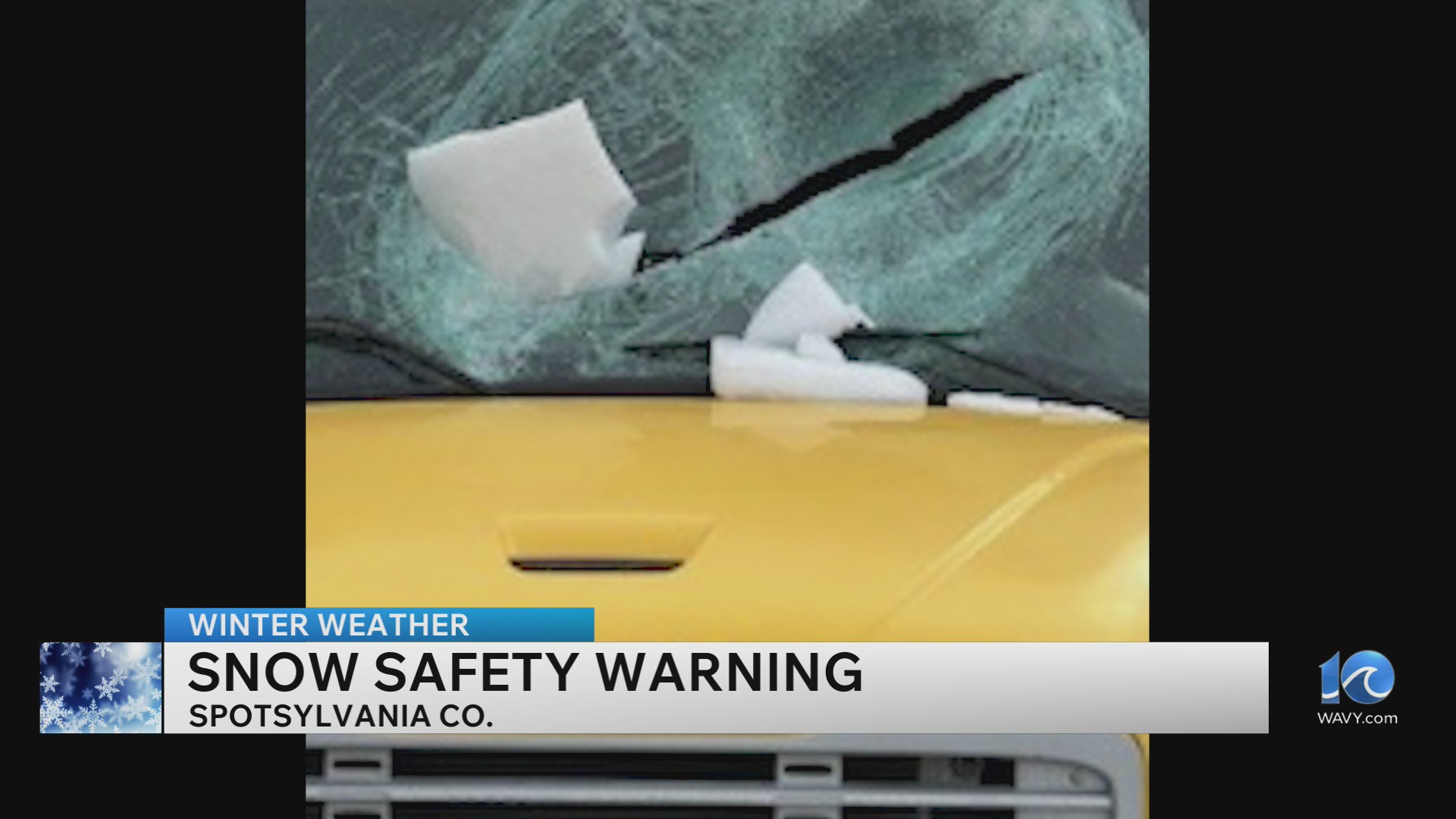 Flying ice smashes into Virginia driver’s windshield – WAVY.com