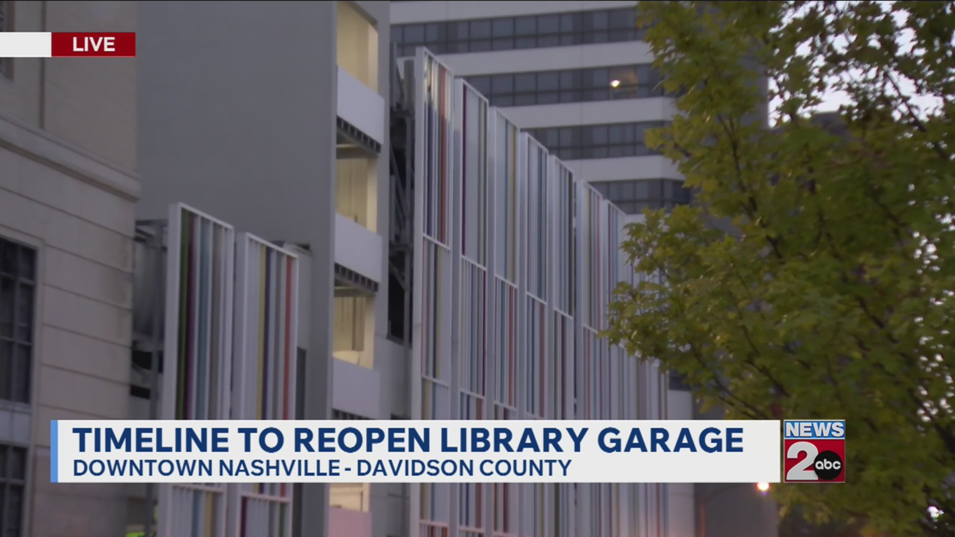 Timeline to reopen Nashville library garage – WKRN News 2