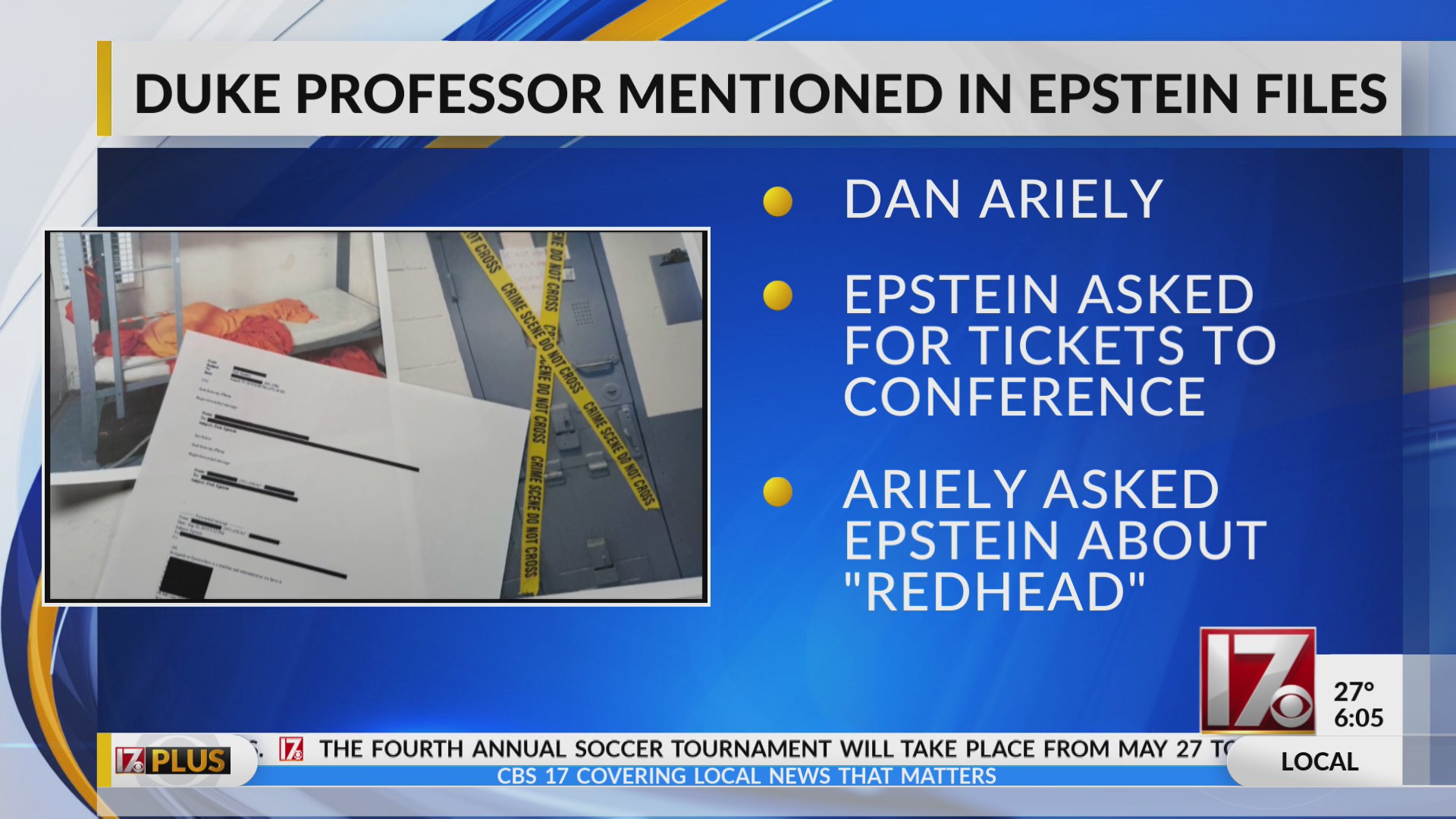 Duke University professor mentioned in Epstein files – WSPA 7NEWS