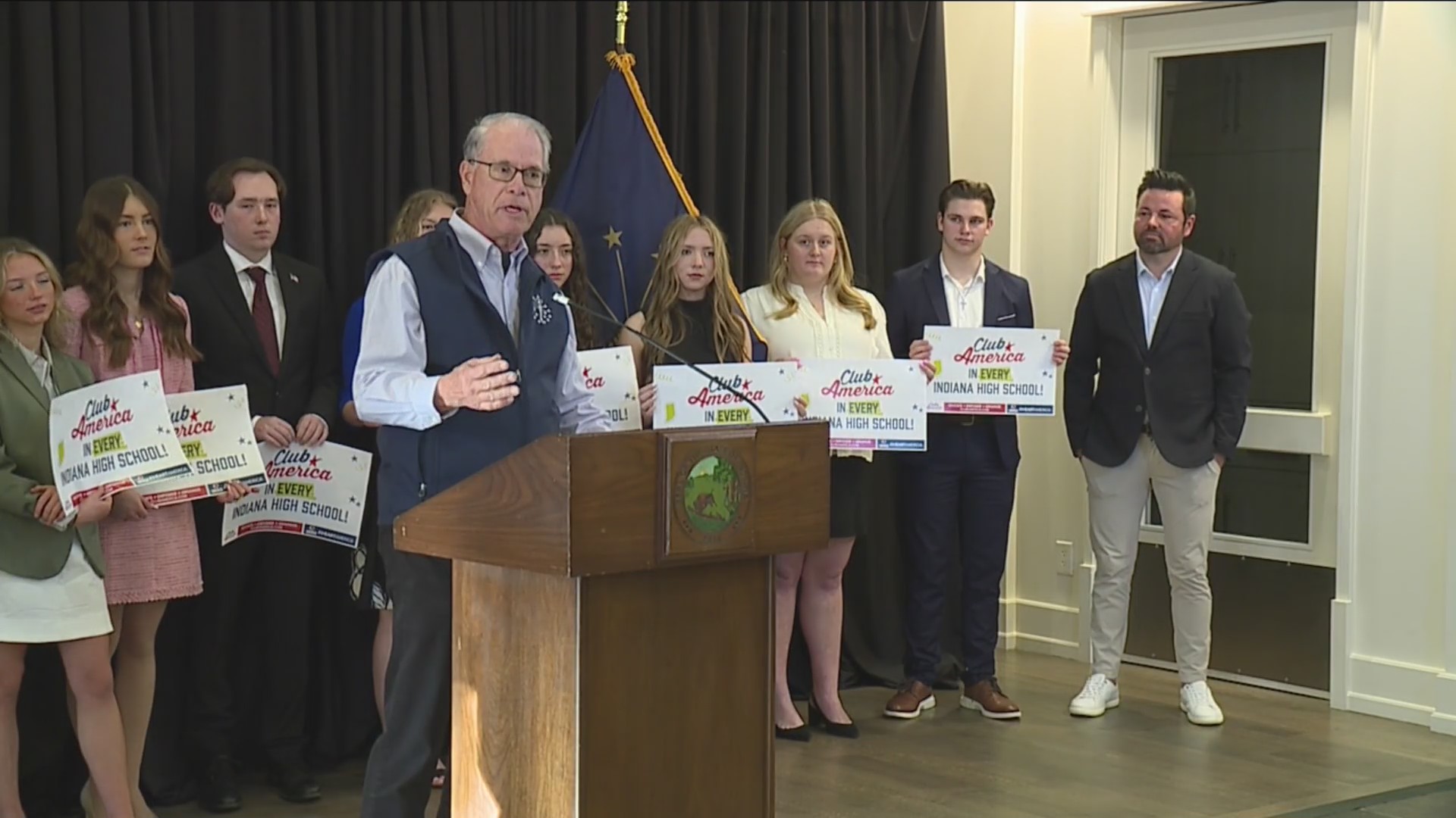 Indiana Gov. Mike Braun, Turning Point USA unveil proclamation ...