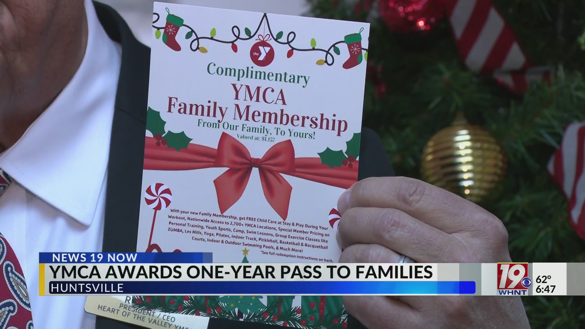 YMCA Awards One-Year Pass to Families | Dec. 18, 2025 | News 19 at 6 p ...