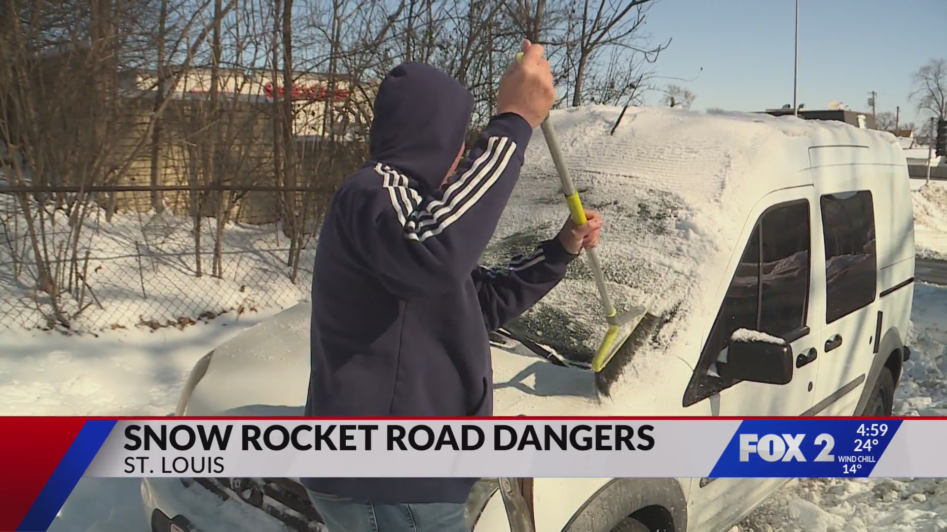 Snow rocket road dangers – FOX 2