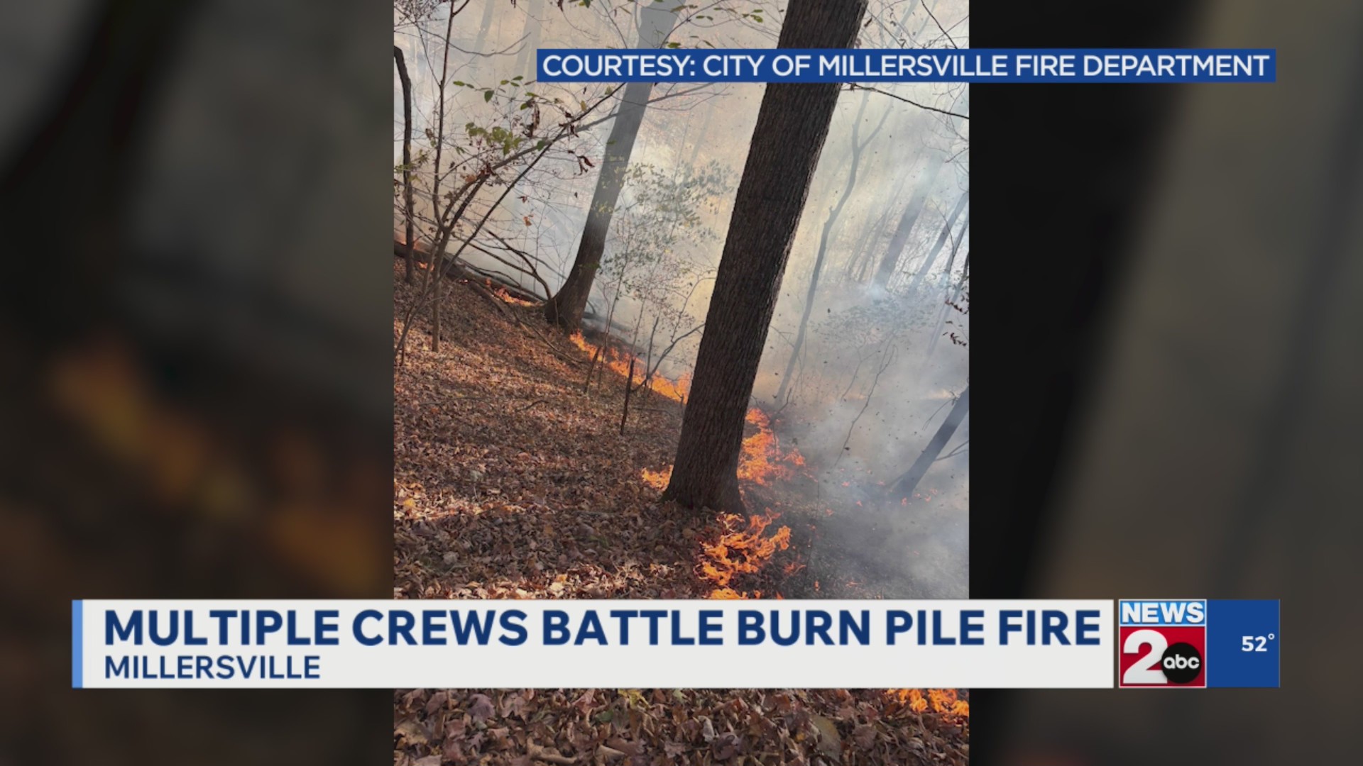 Multiple crews fight large fire in Millersville after burn pile gets out of control – WKRN News 2