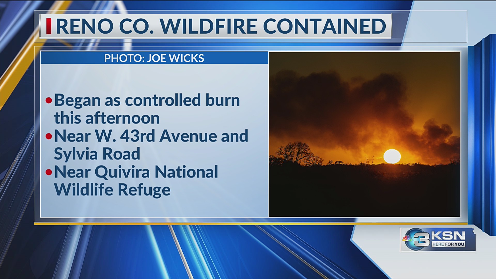 Crews contain fire caused by controlled burn near Reno County wildlife ...