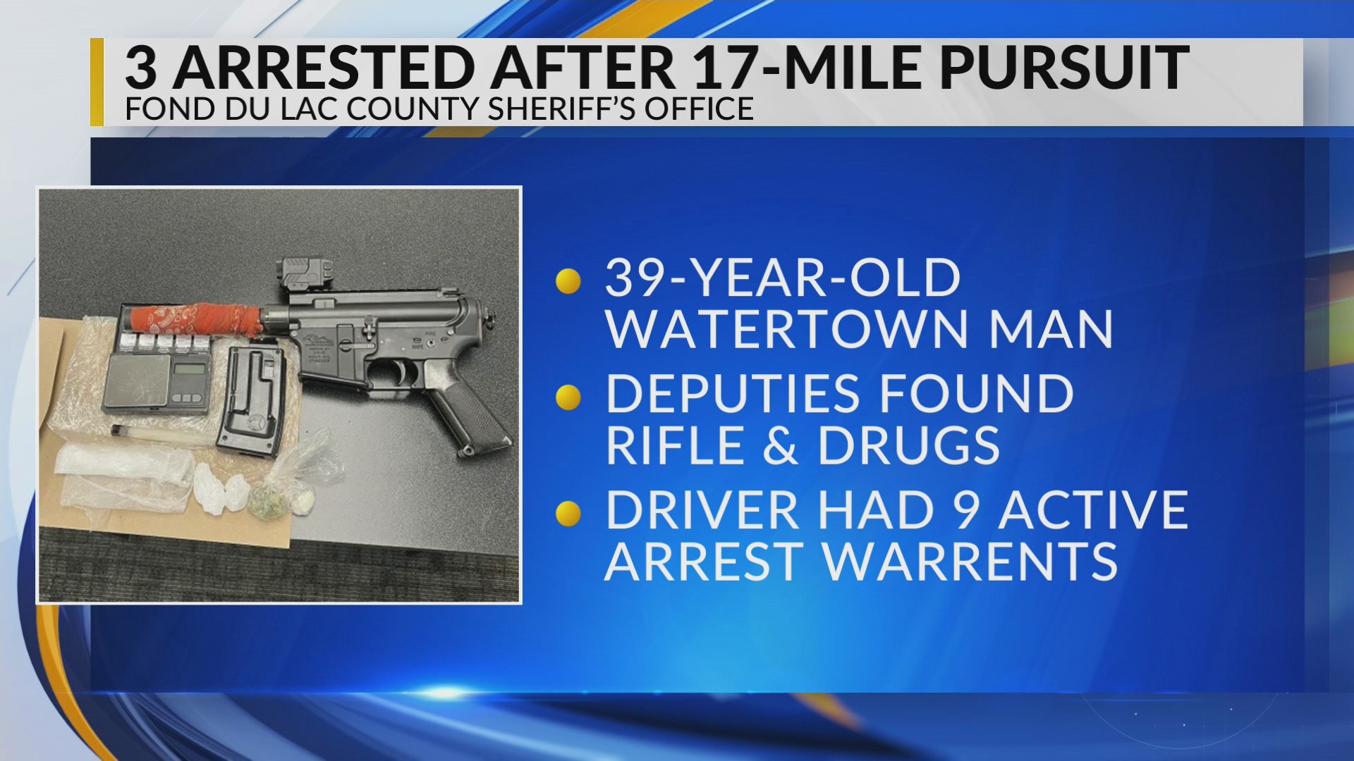 Wisconsin man with 9 active arrest warrants arrested after 17-mile ...