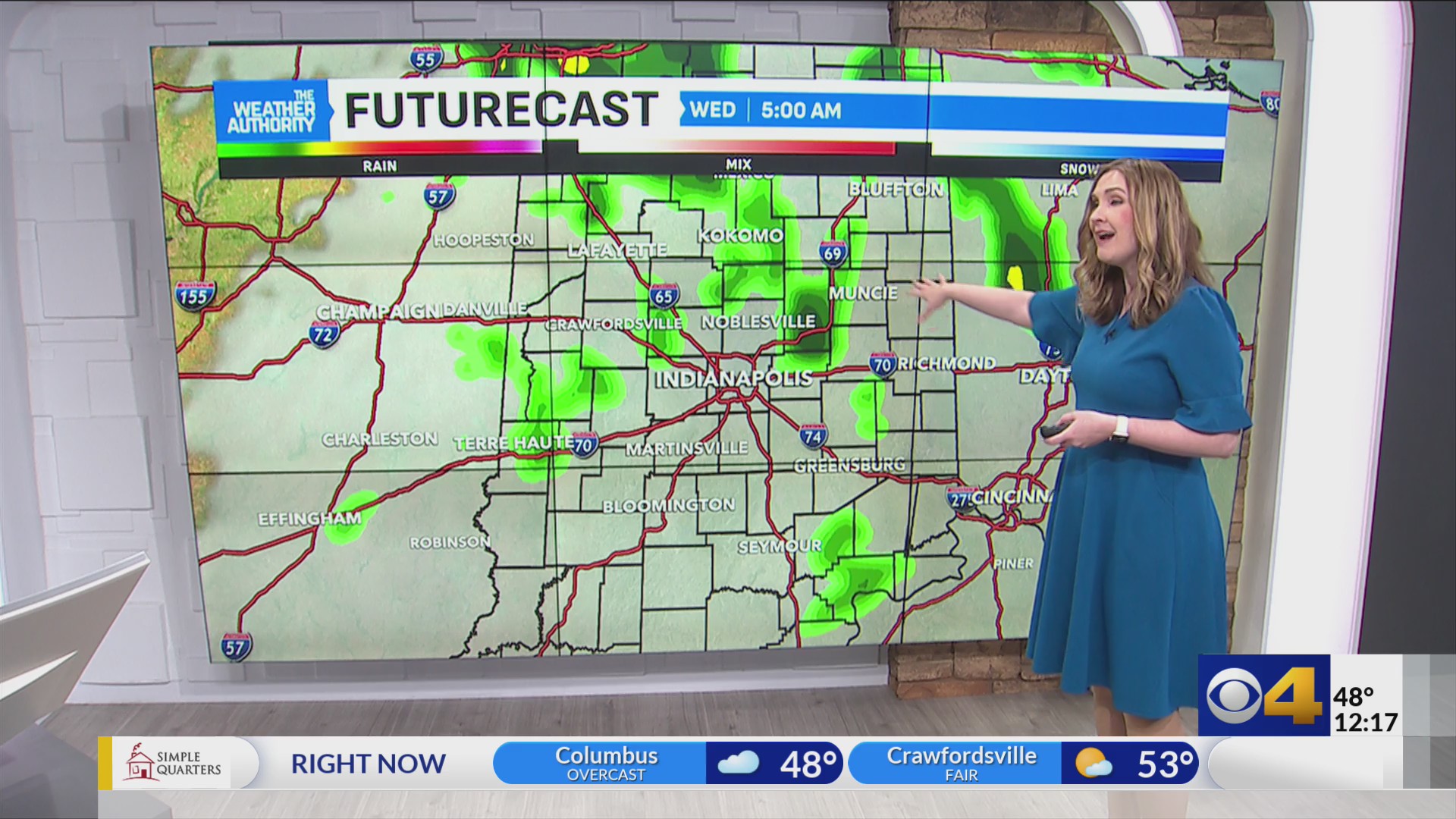 12:15 p.m. forecast on Feb. 17, 2026 with Krista – Fox 59