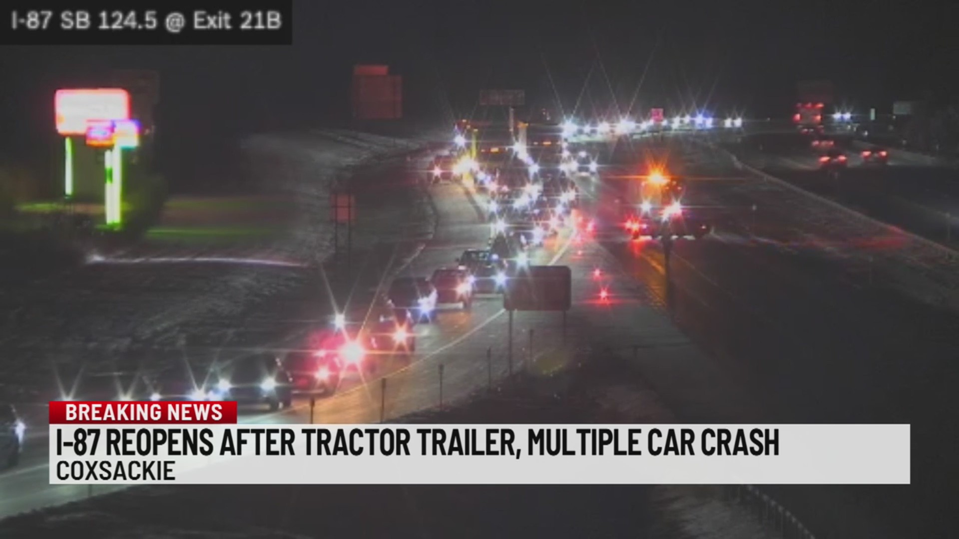 I-87 reopens after tractor trailer, multiple car crash – NEWS10 ABC