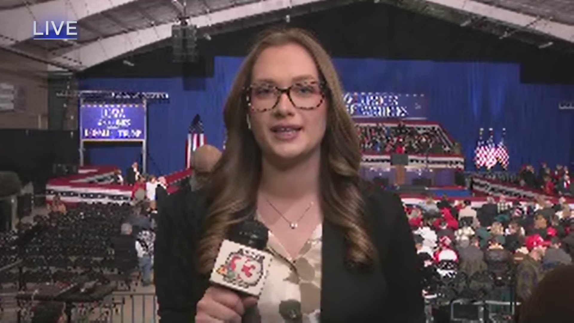 Iowans gathered in Clive to hear President Trump speak on economy ...