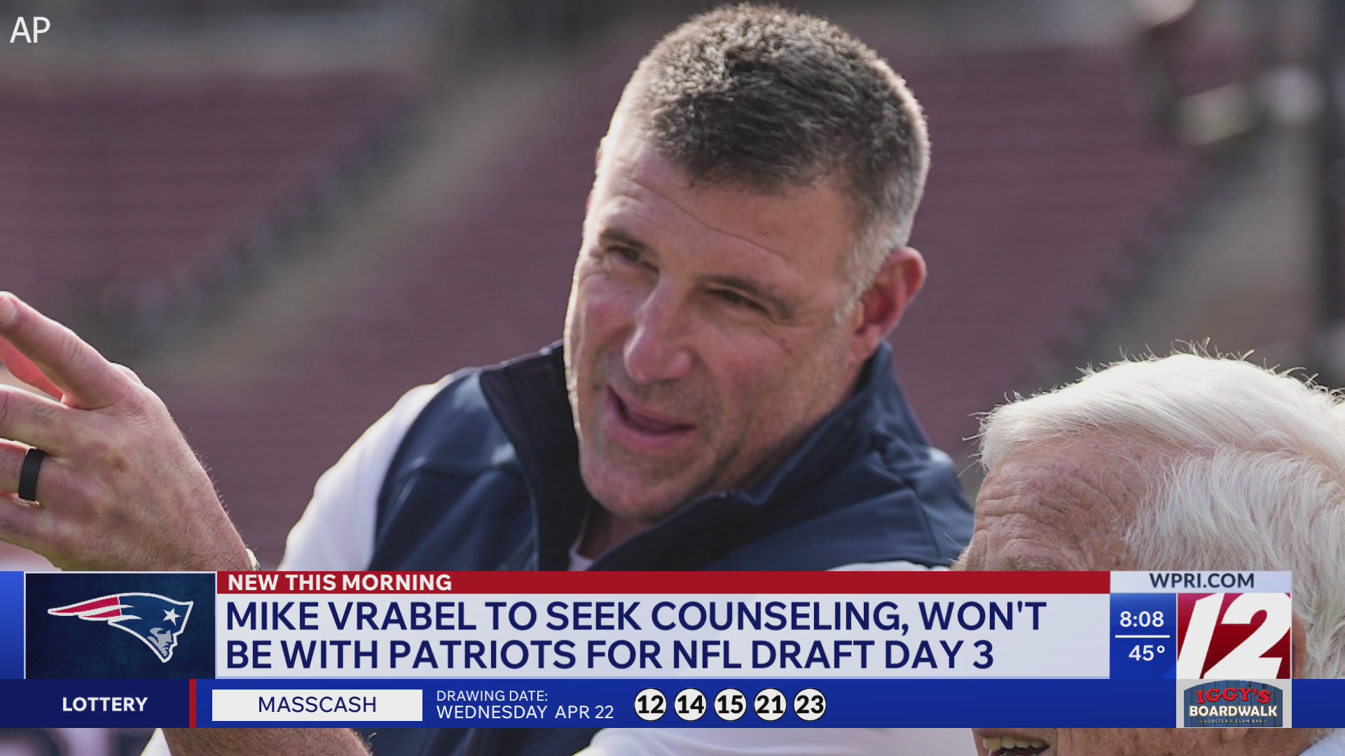 Patriots coach Mike Vrabel is seeking counseling and will miss Day 3 of ...