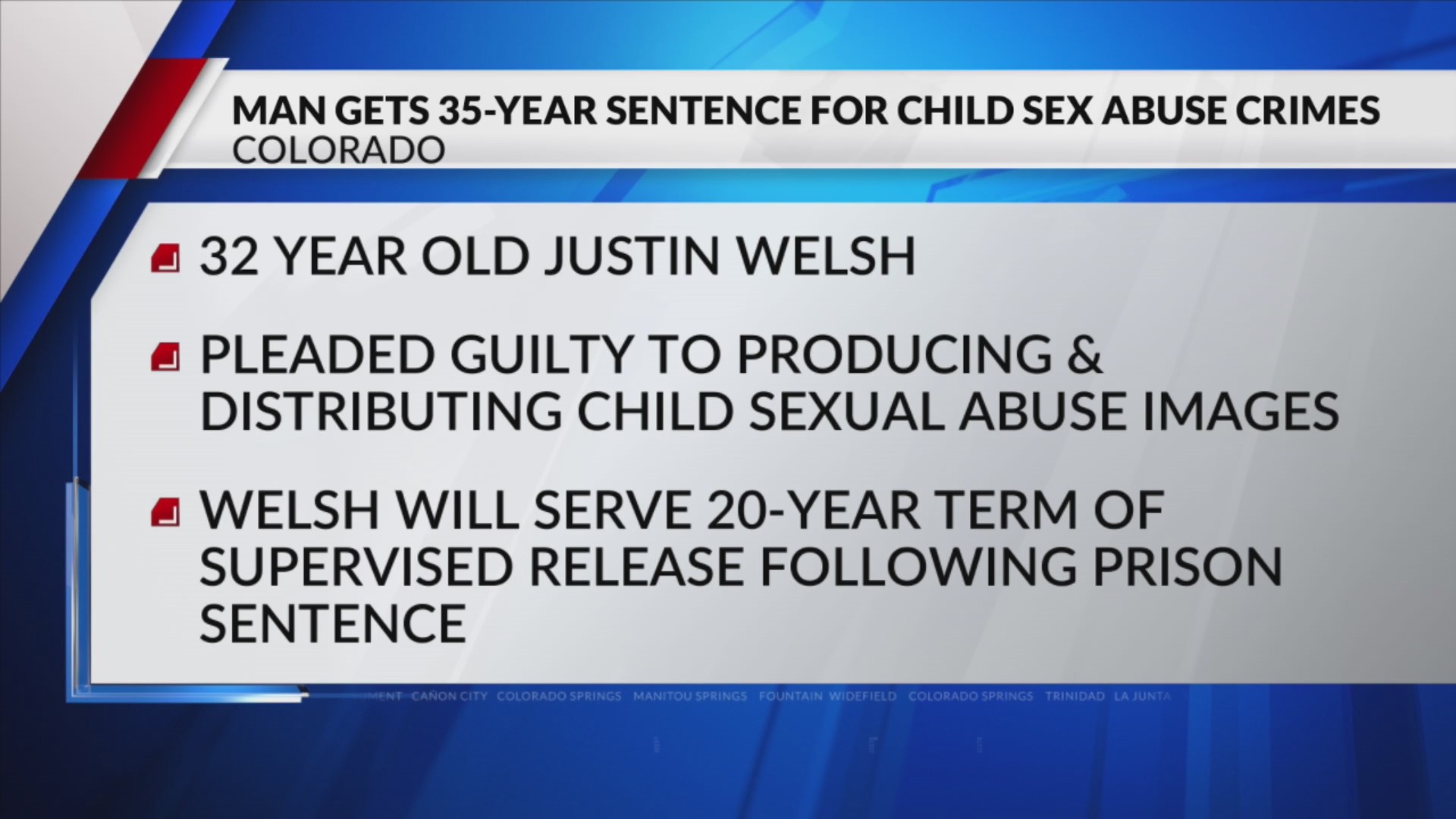 Peyton man sentenced for sexual exploitation of 3-year-old – FOX21 News ...