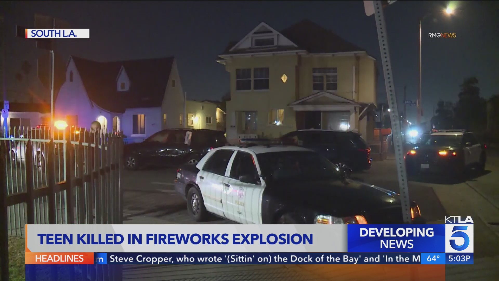 Teen killed in backyard fireworks explosion at L.A. home – KTLA