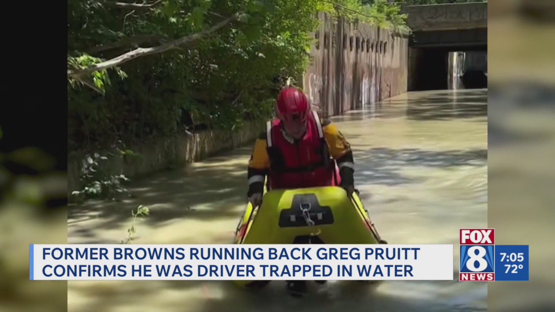 Former Browns RB Greg Pruitt rescued from flooded vehicle – Fox 8 ...
