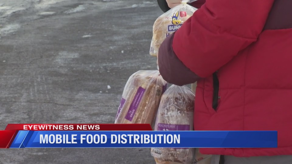 Tri-state Food Bank hosts two food giveaways amidst snow-covered ...