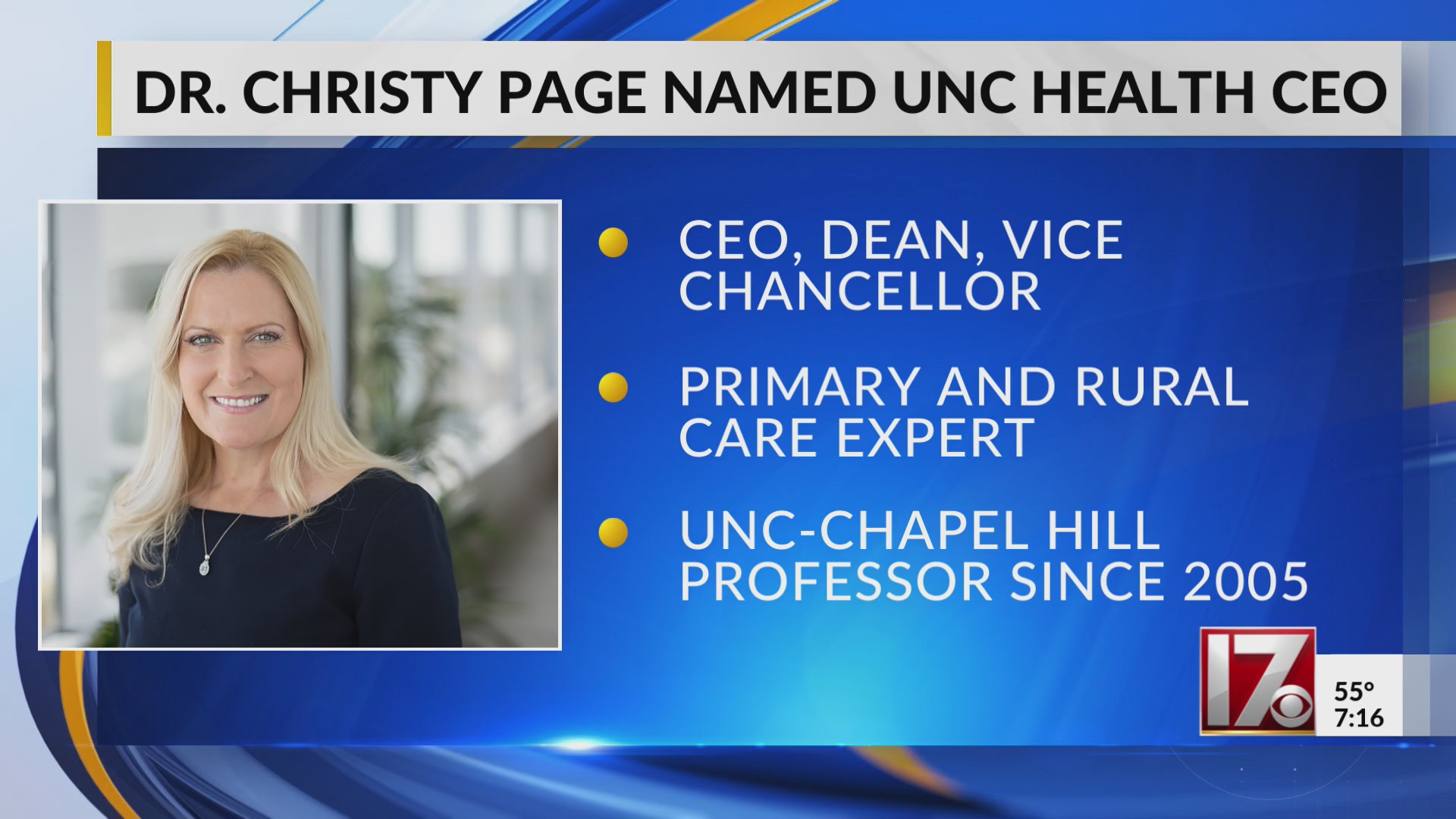 New UNC Health CEO named – CBS17.com