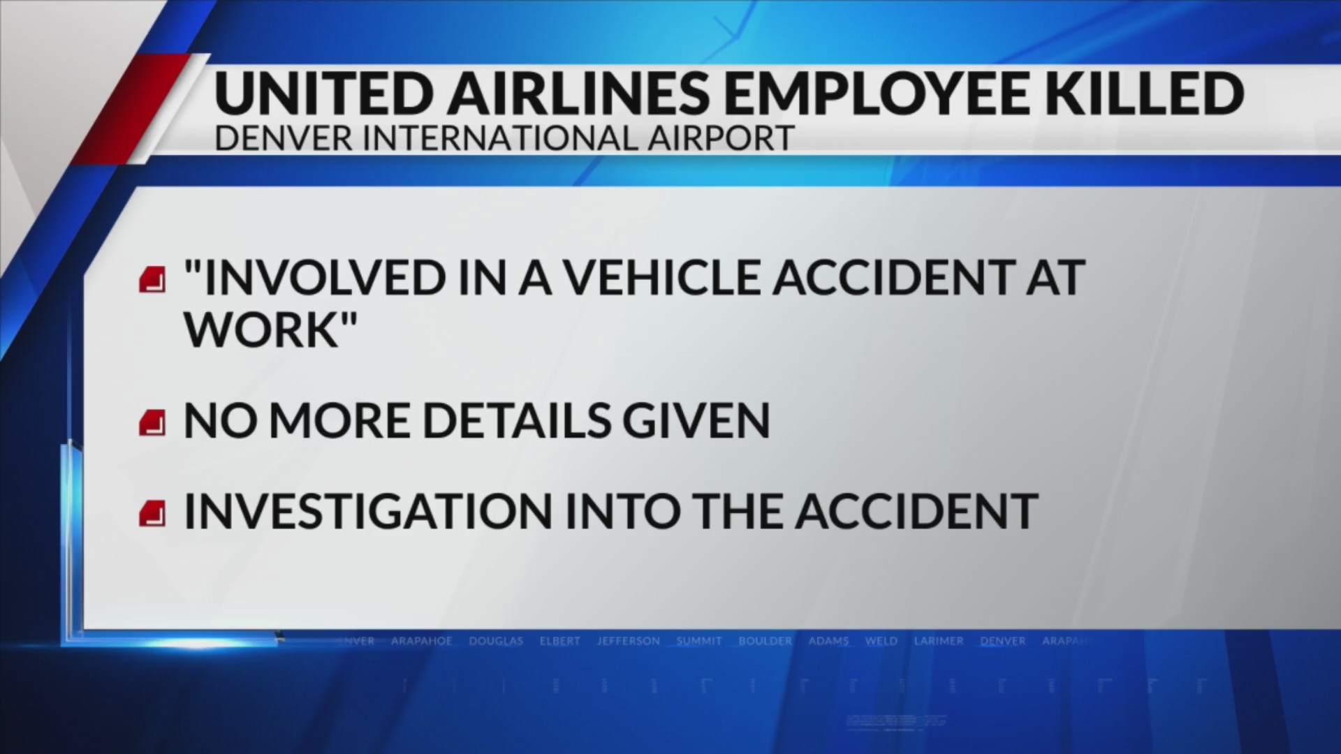 United Airlines employee killed on the job at DIA – WesternSlopeNow.com