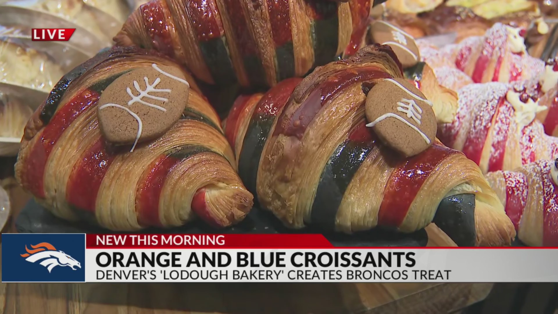 Orange and blue Denver Broncos themed croissants – FOX31 Denver