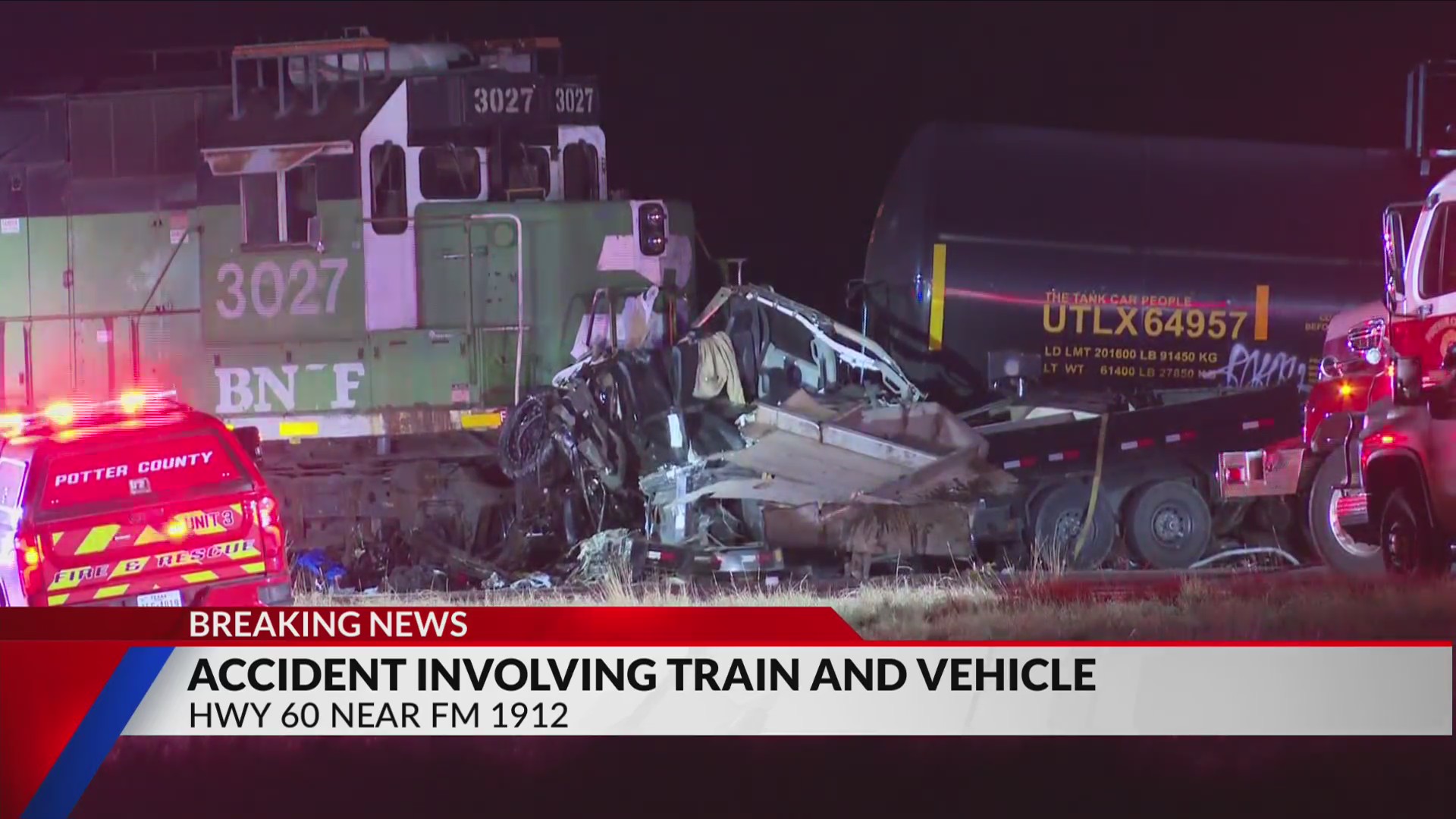 Crews working wreck involving vehicle and train on US 60 east of ...