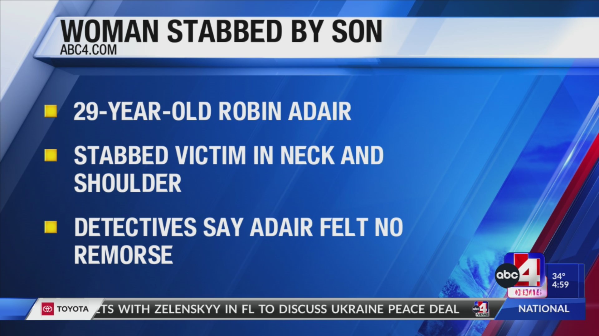 Bountiful man arrested, accused of stabbing mother in home – ABC4 Utah