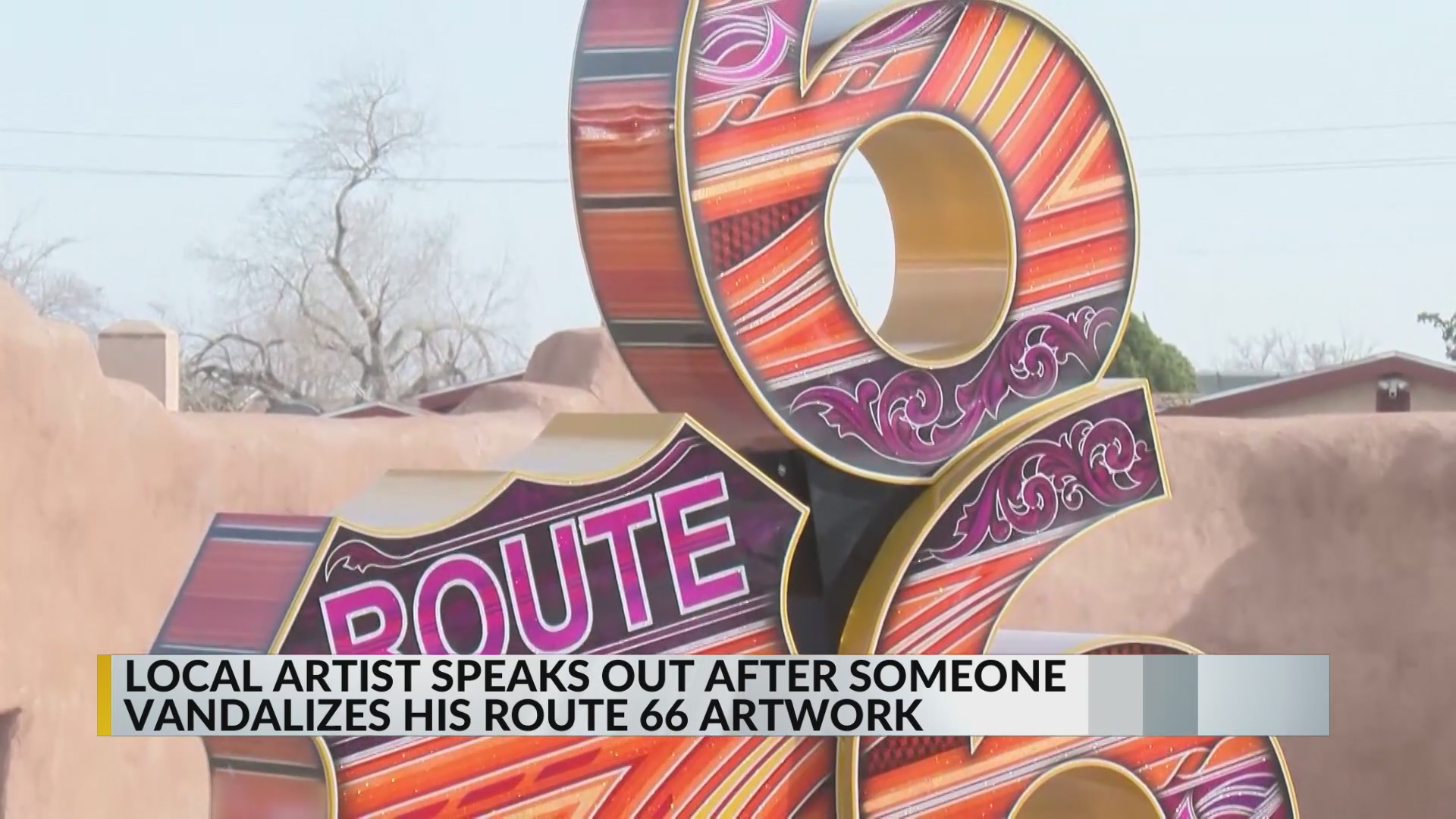 Artist disappointed after Route 66 artwork vandalized on west Central ...