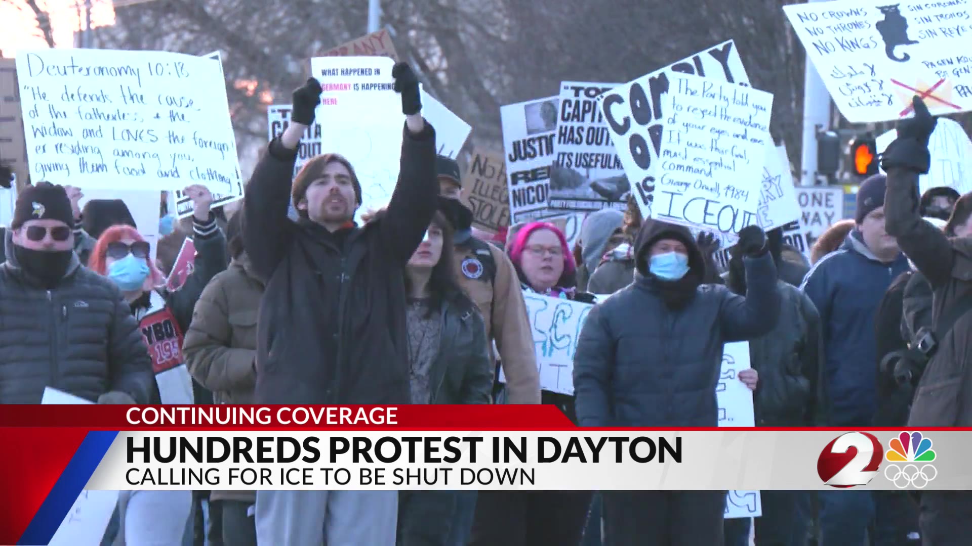 Hundreds protest ICE in Dayton – WDTN.com