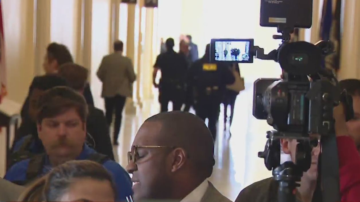 Noem confronted by protesters after leaving House committee hearing ...