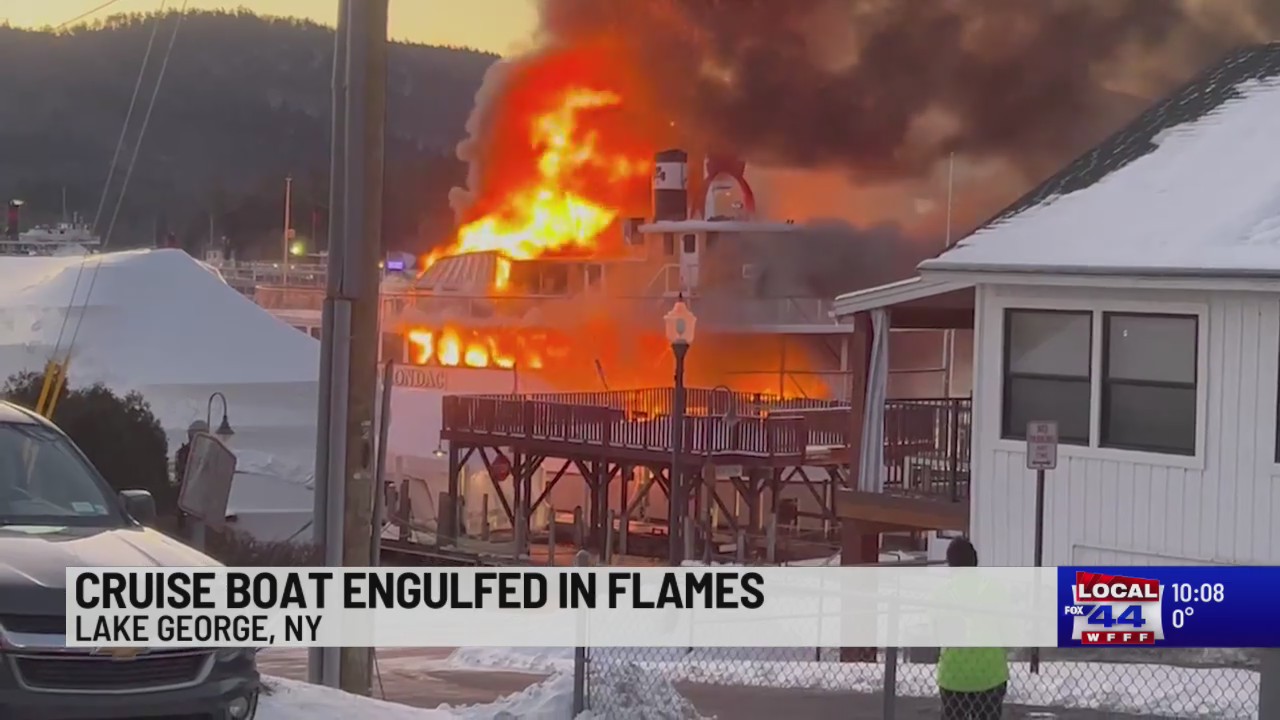 Lake George cruise boat engulfed in flames – ABC22 & FOX44
