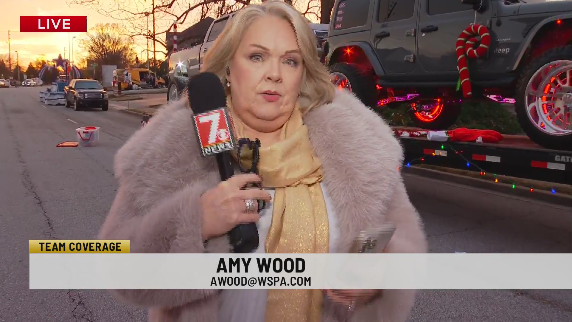 Spartanburg Christmas Parade on 7NEWS at 5 Amy Wood speaks with custom ...