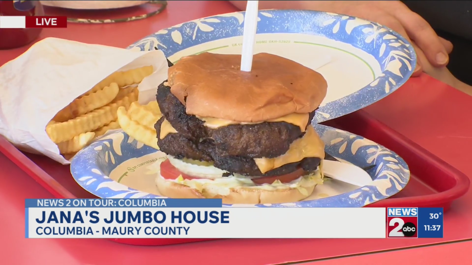 Big burger time at Jana’s Jumbo House – WKRN News 2