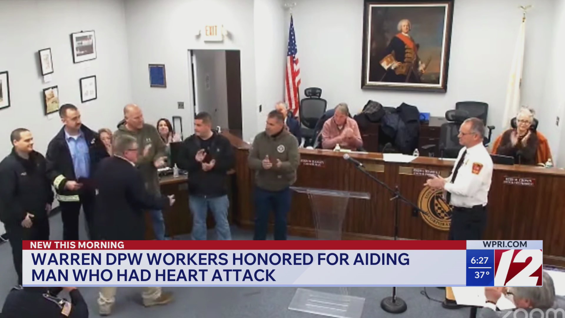 Warren DPW workers honored for aiding man who had heart attack – WPRI.com