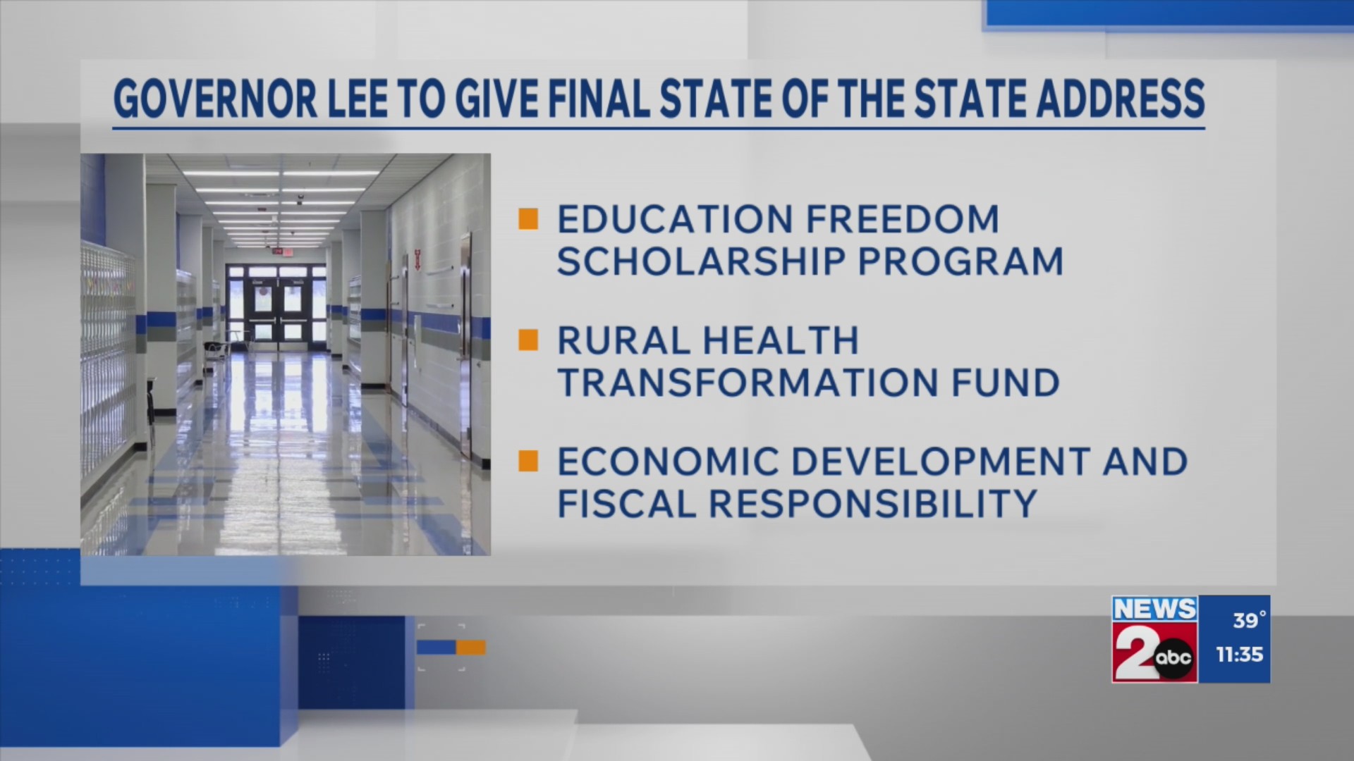 Gov. Lee to give his final State of the State Address – WKRN News 2