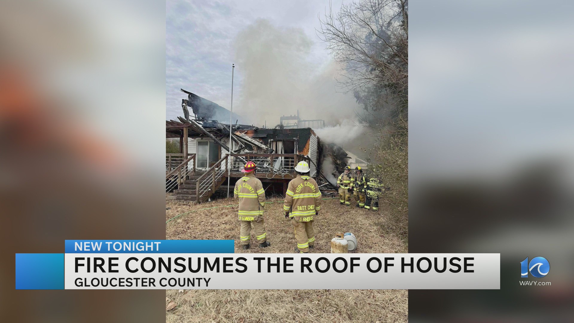 Structure fire damages large two-story home in Hayes – WAVY.com
