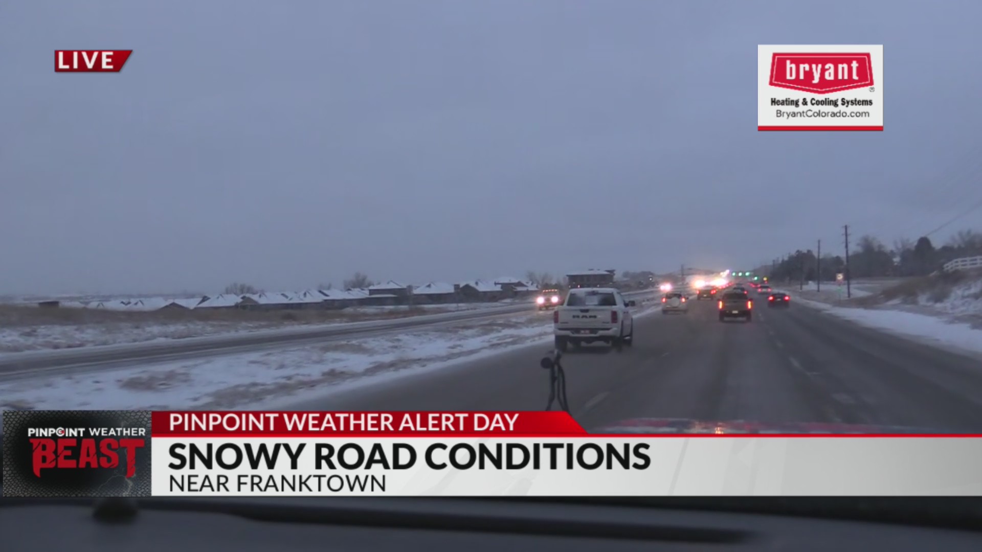 Snowy road conditions in Douglas County – FOX31 Denver