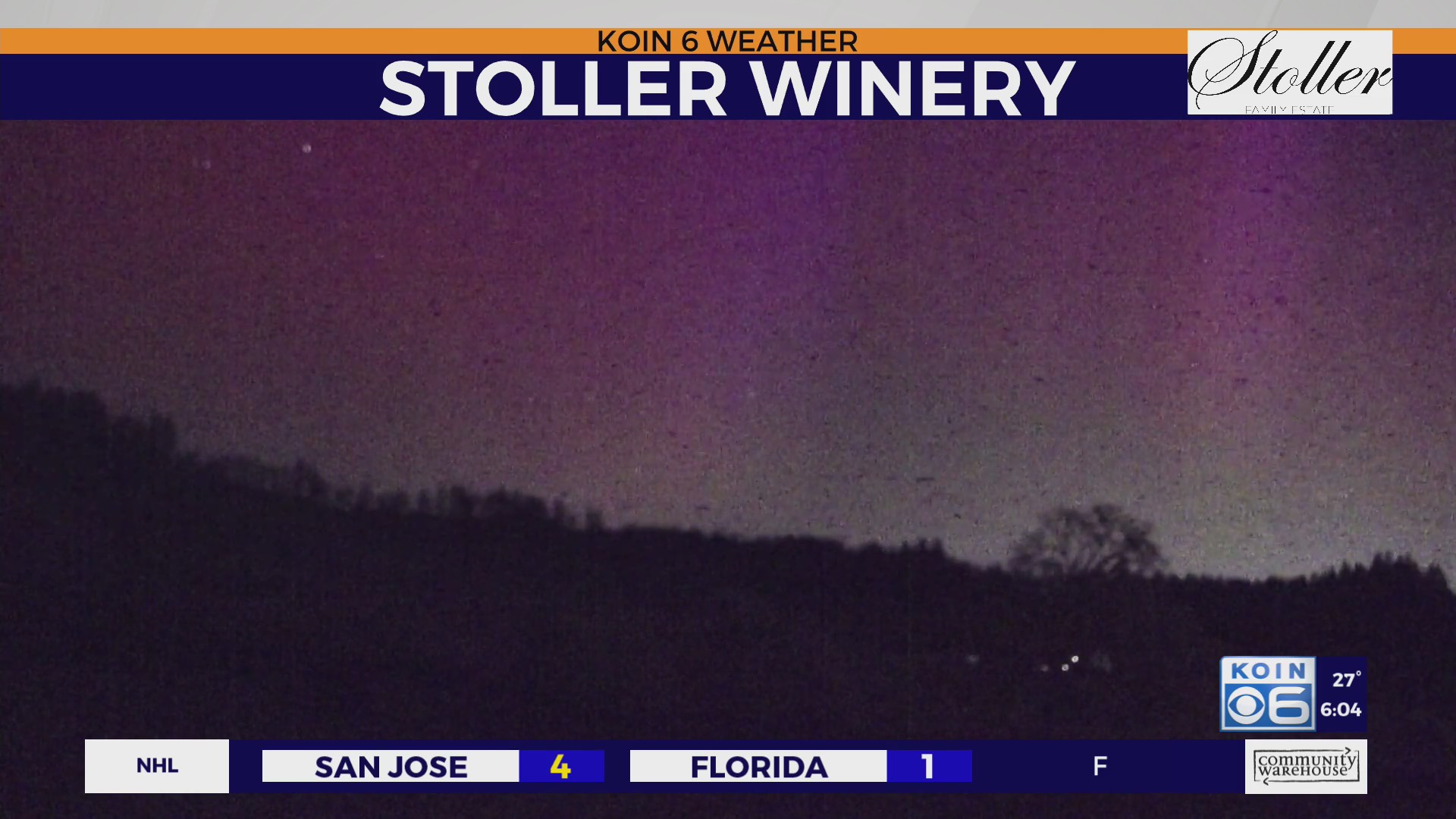 Northern lights from Stoller Winery – KOIN.com