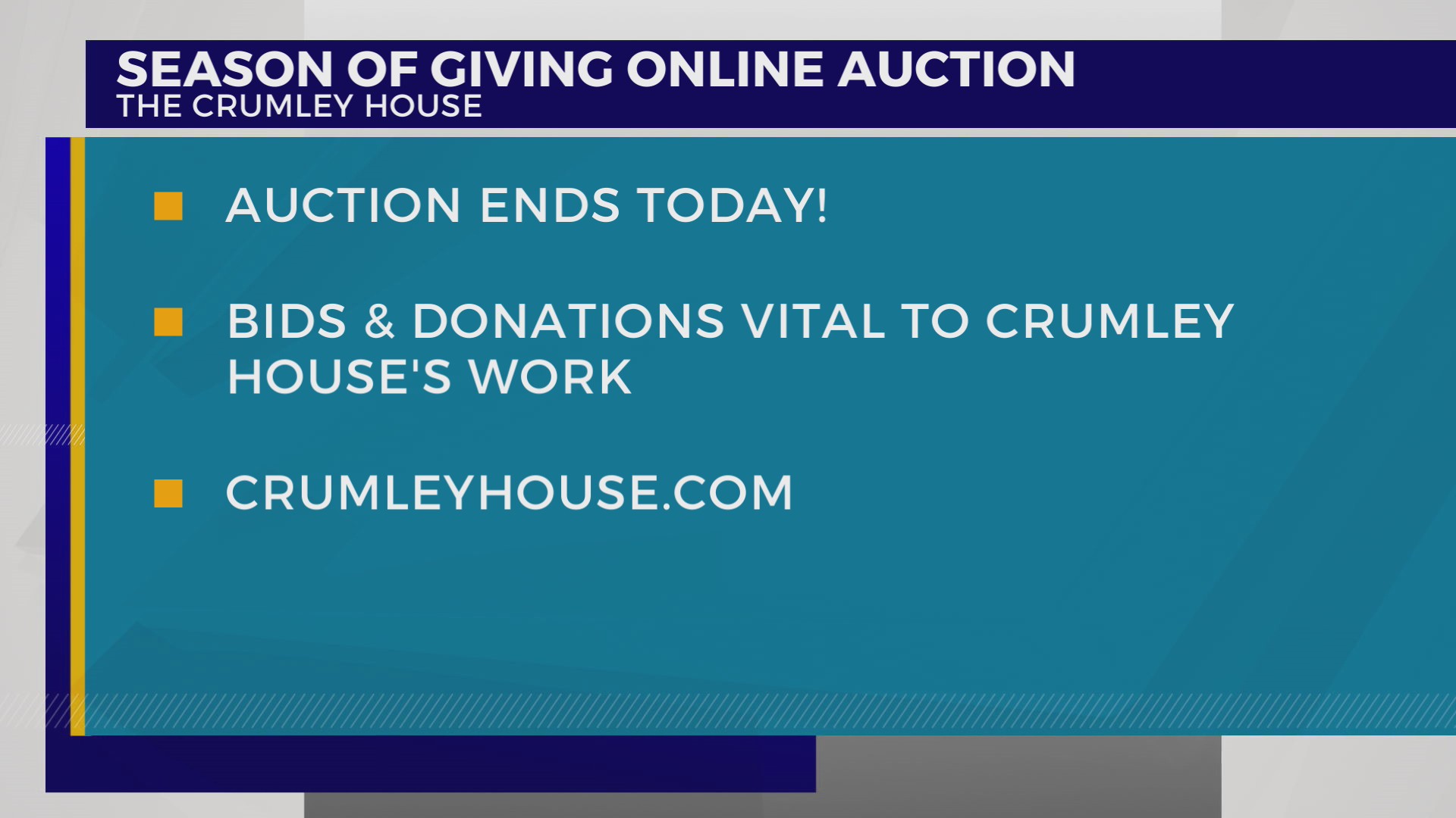 Online auction benefitting The Crumley House ends today – WJHL | Tri ...