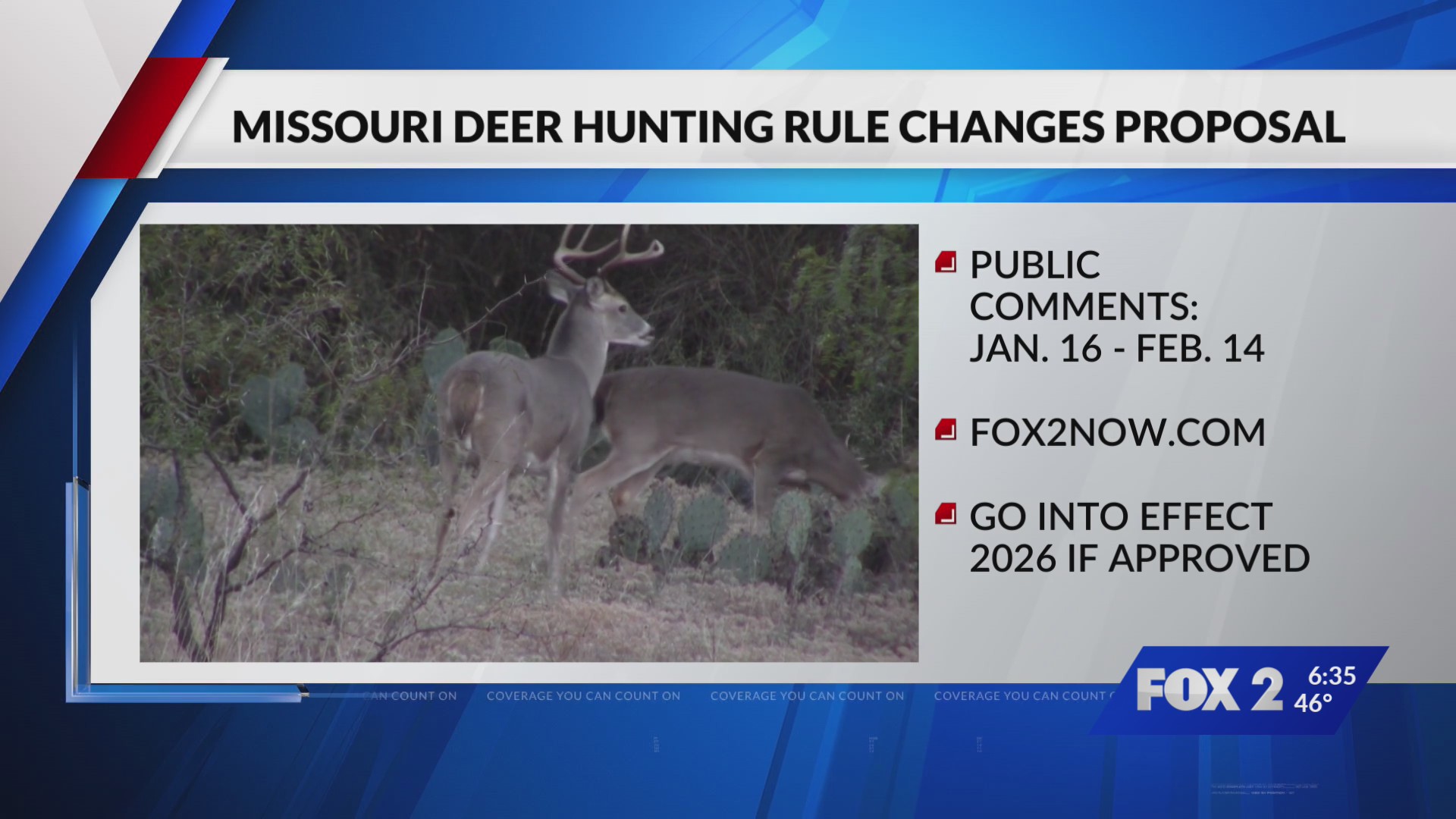 Missouri plans to simplify deer hunting and CWD management – FOX 2