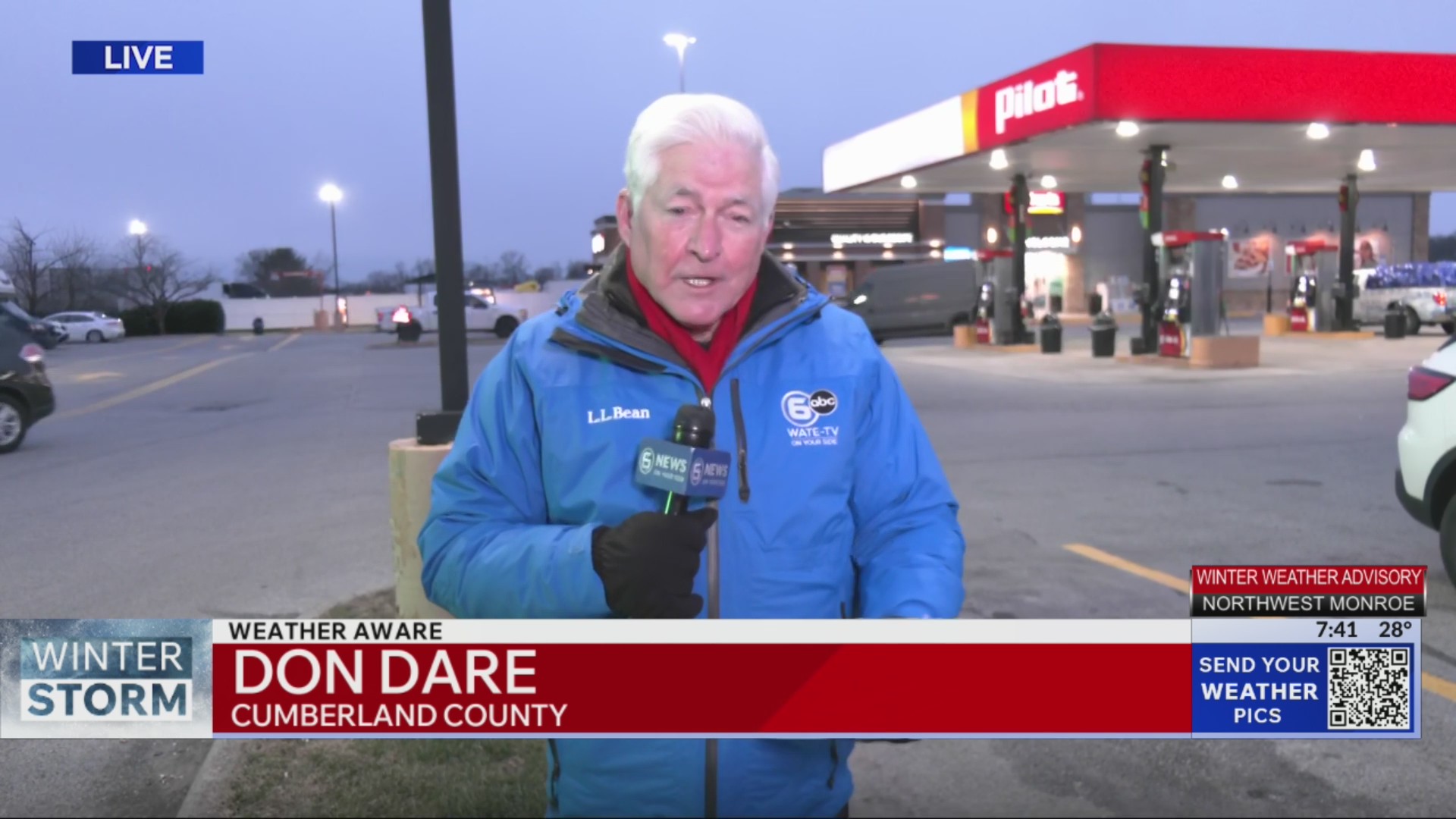 Don Dare reports live on conditions in Cumberland County – WATE 6 On ...