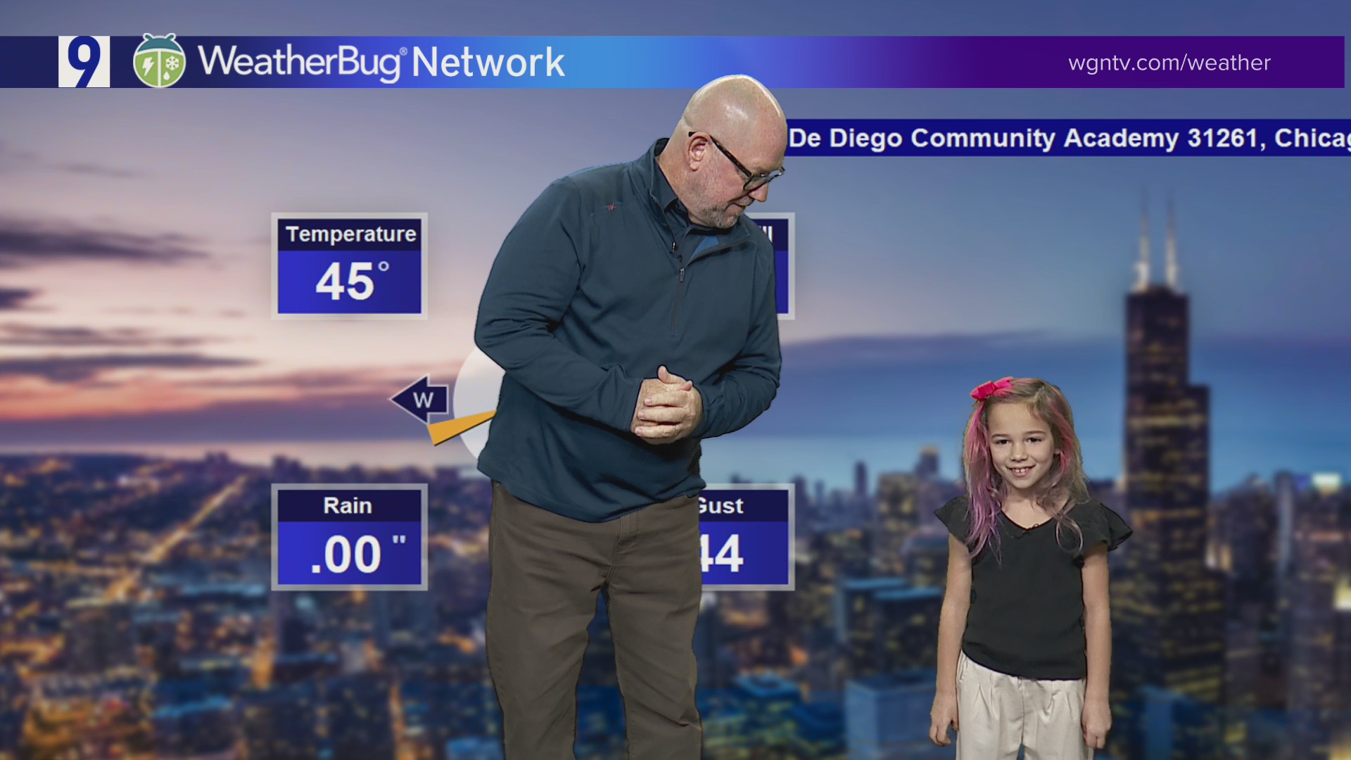Adorable 2nd grader reports Friday’s weather forecast – WGN-TV