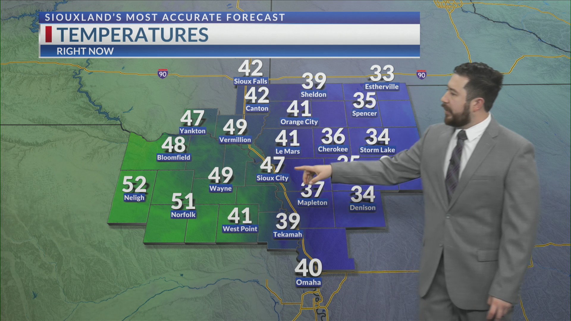 Your Afternoon Forecast with Victor Perez – KCAU 9 News | Sioux City ...