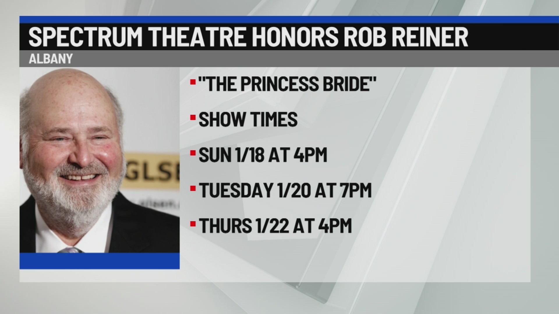 Spectrum Theatre honors Rob Reiner – NEWS10 ABC