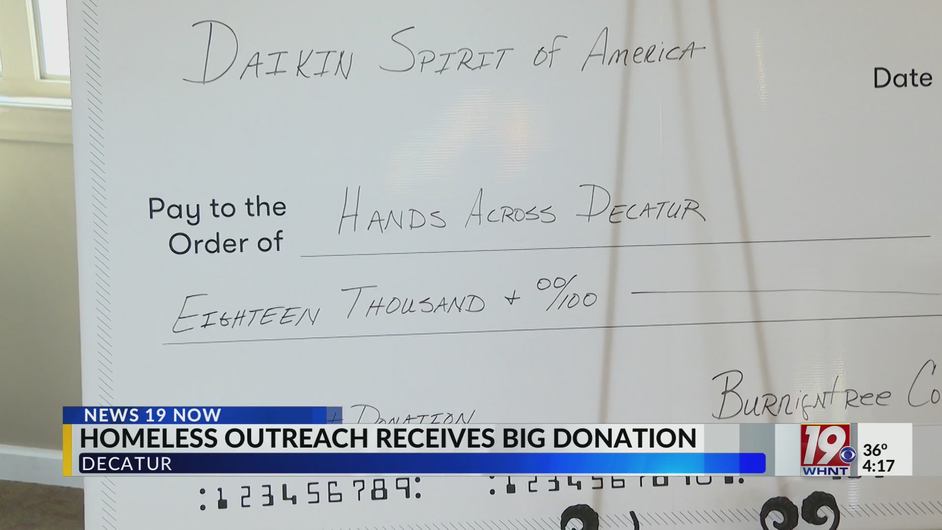 Hands Across Decatur receives big donation | Nov. 10, 2025 | News 19 at ...