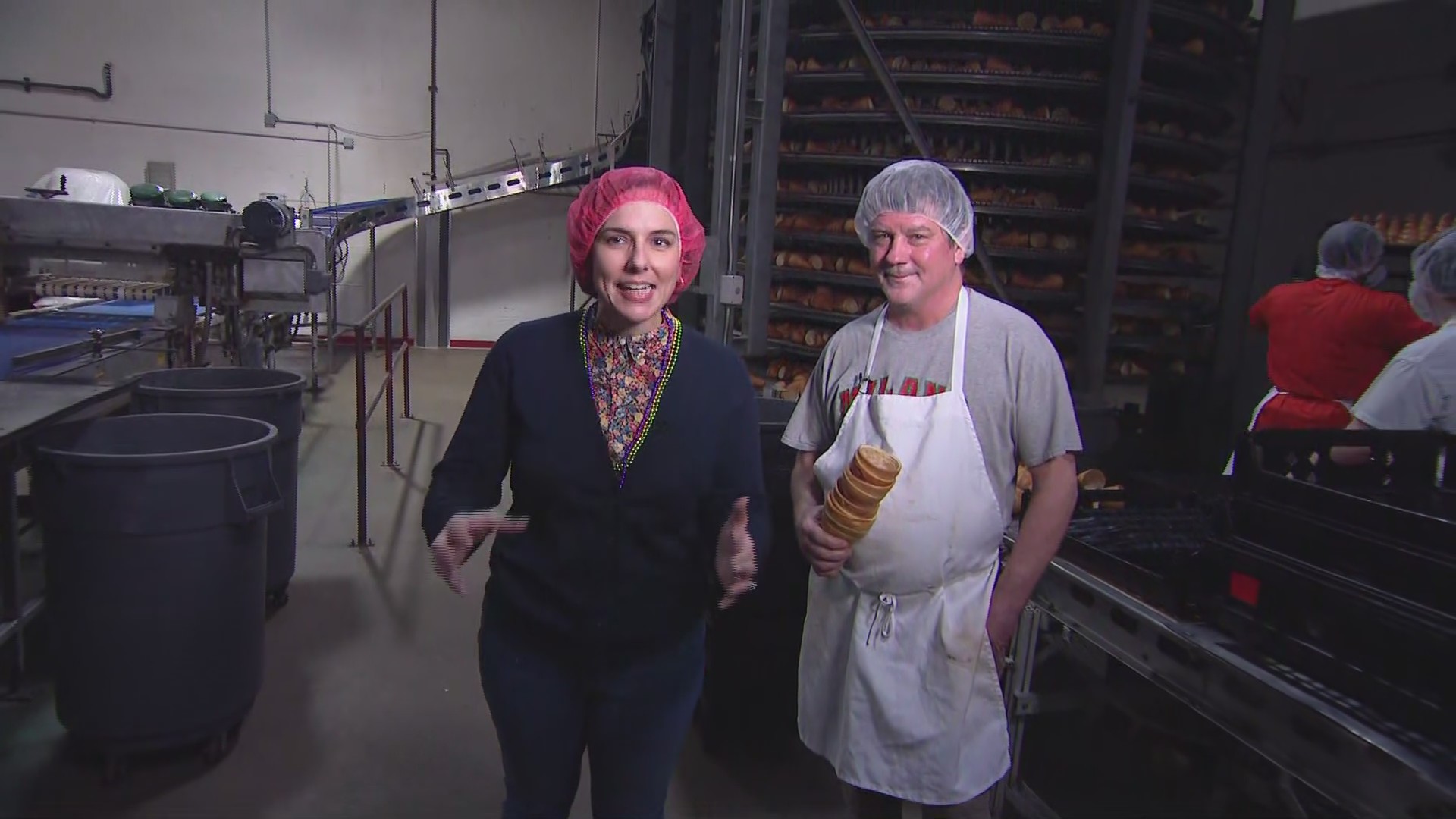 Ana and Darin show the cone shaped bread used in Cars Land at Disney ...