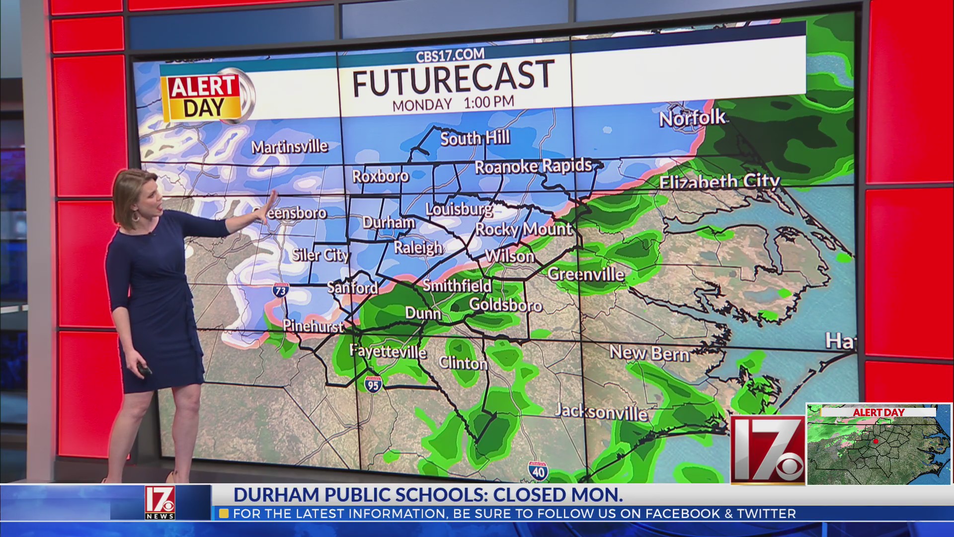 Snow possible Monday, frigid air in place Tuesday morning – CBS17.com