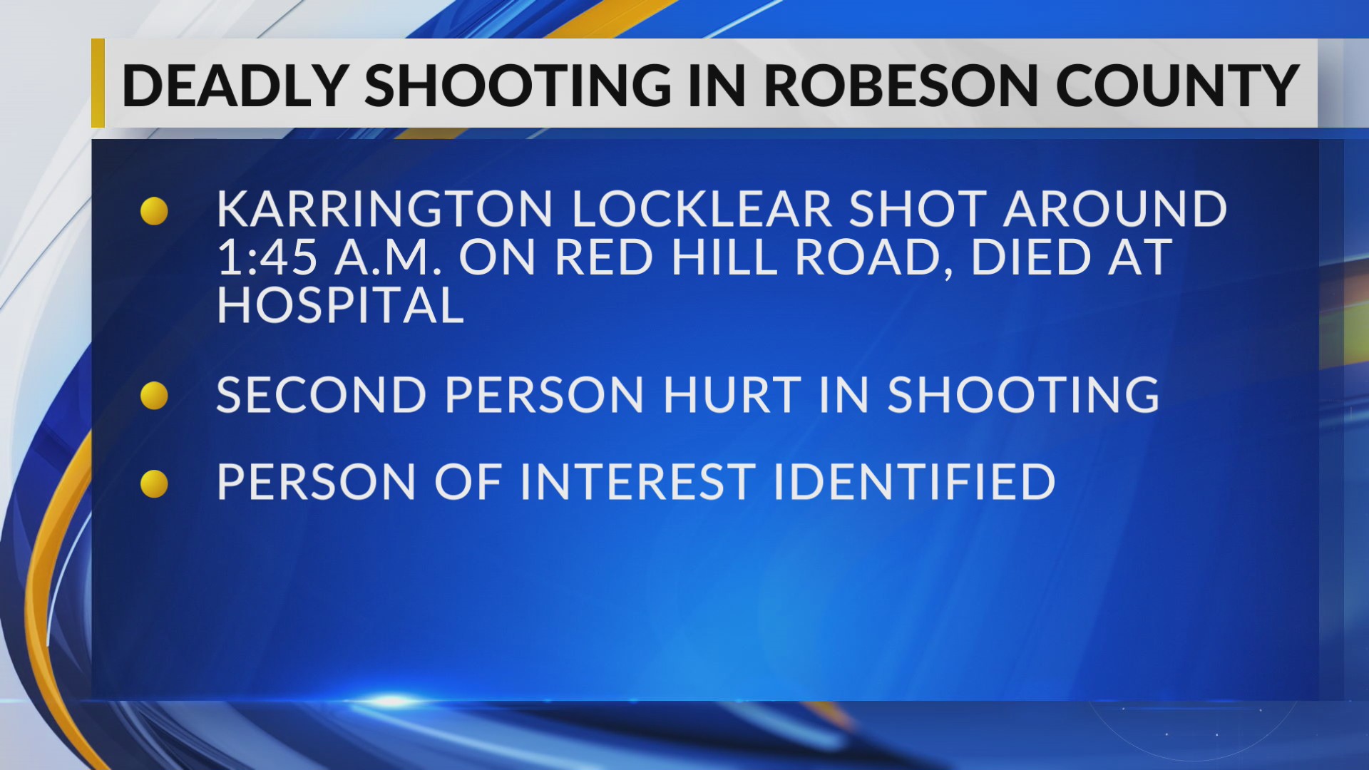 Robeson County deputies investigating deadly Thanksgiving morning ...